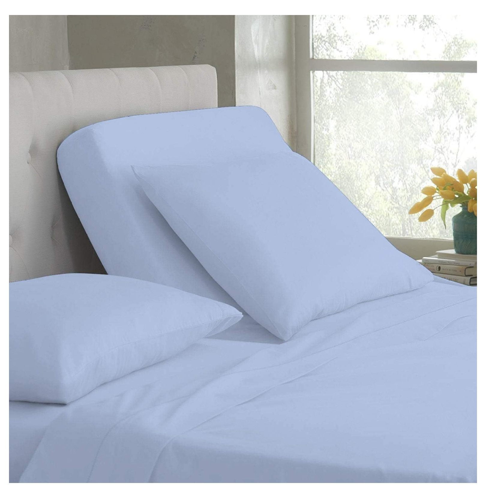 Flex Queen Sheet Set for Adjustable Bed, Half Split Head 4 PCs Cotton 800 TC - Queen/34 Split at ...