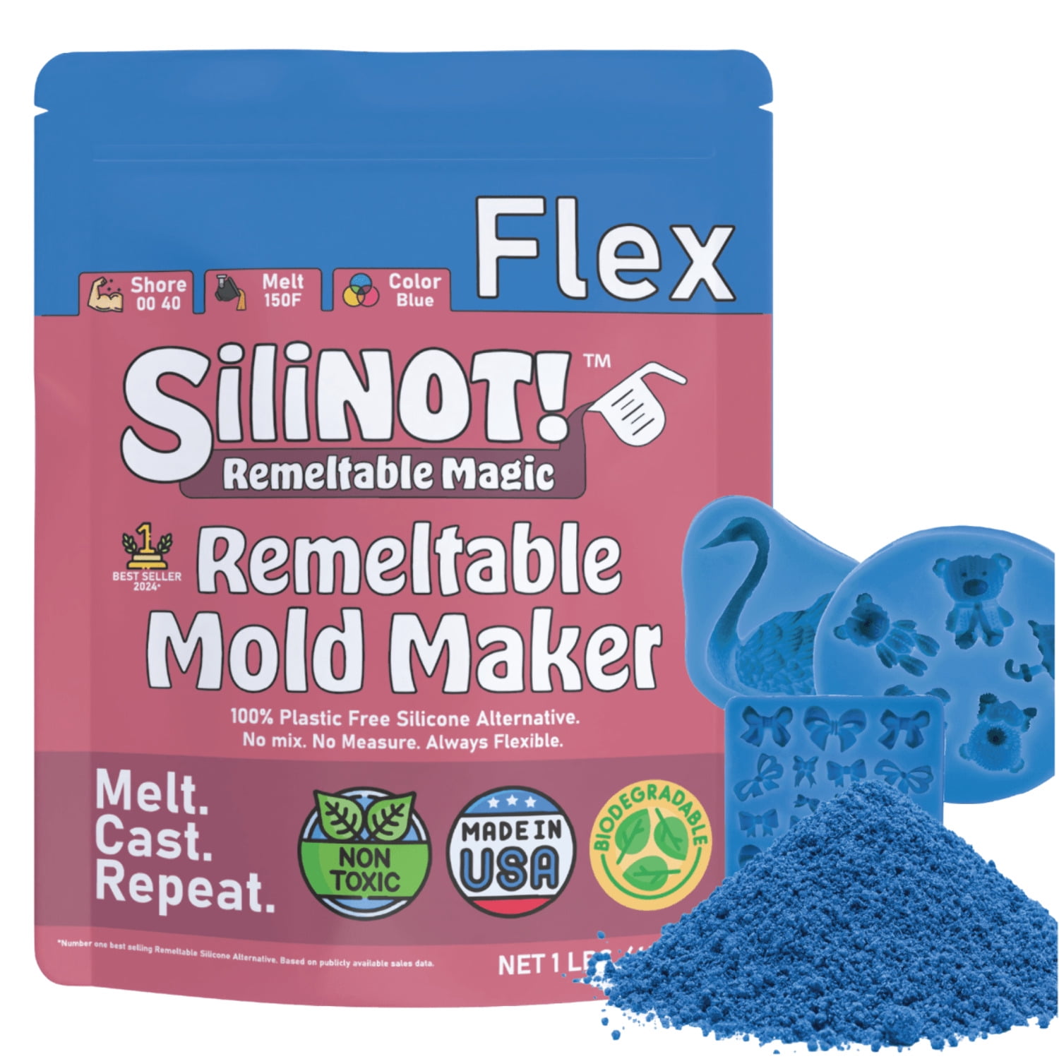 Flex | Remeltable Silicone Free Mold Maker - Walmart.com