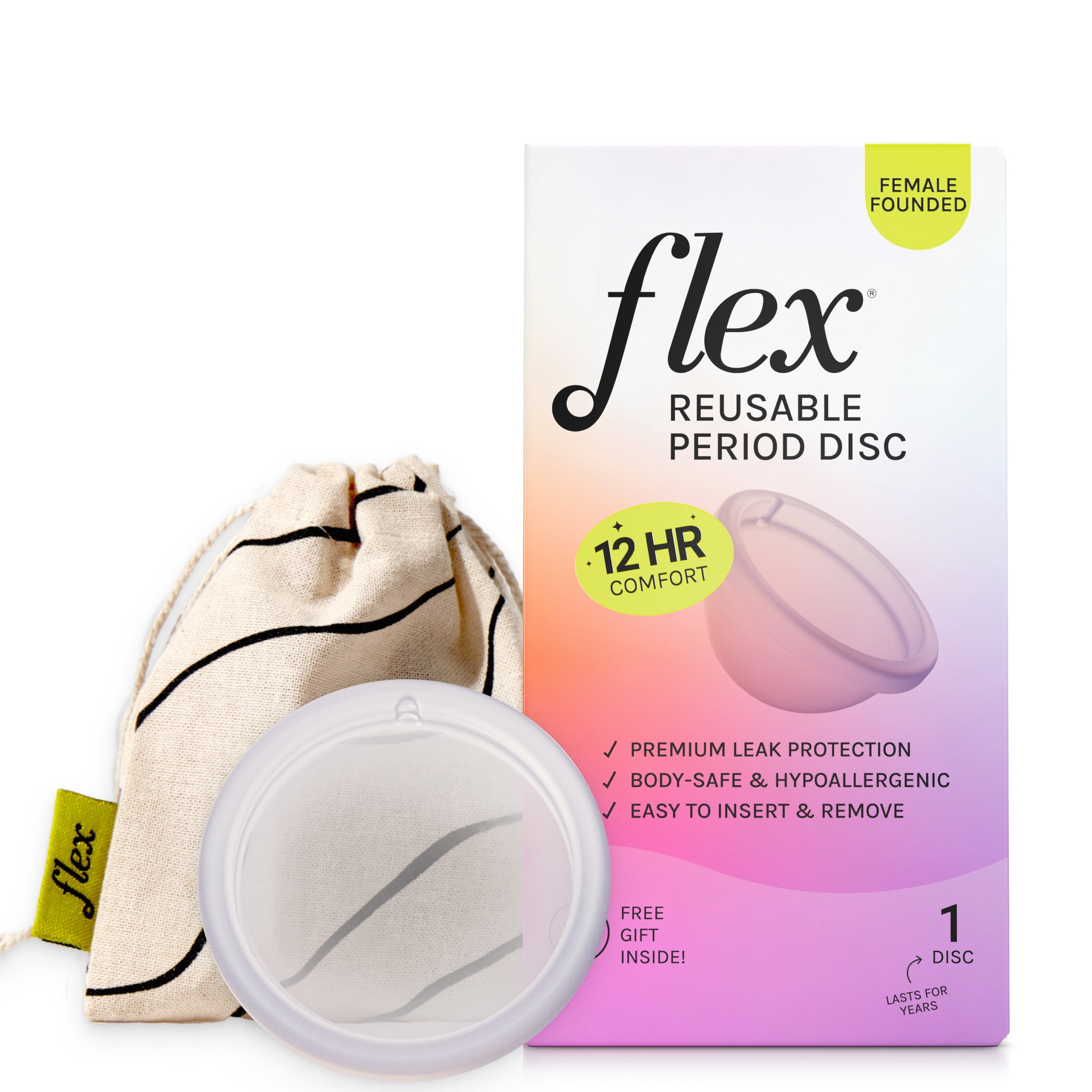 Flex Soft Period Disc, Feminine Flow Reusable Menstrual Disk, 1 Count ...