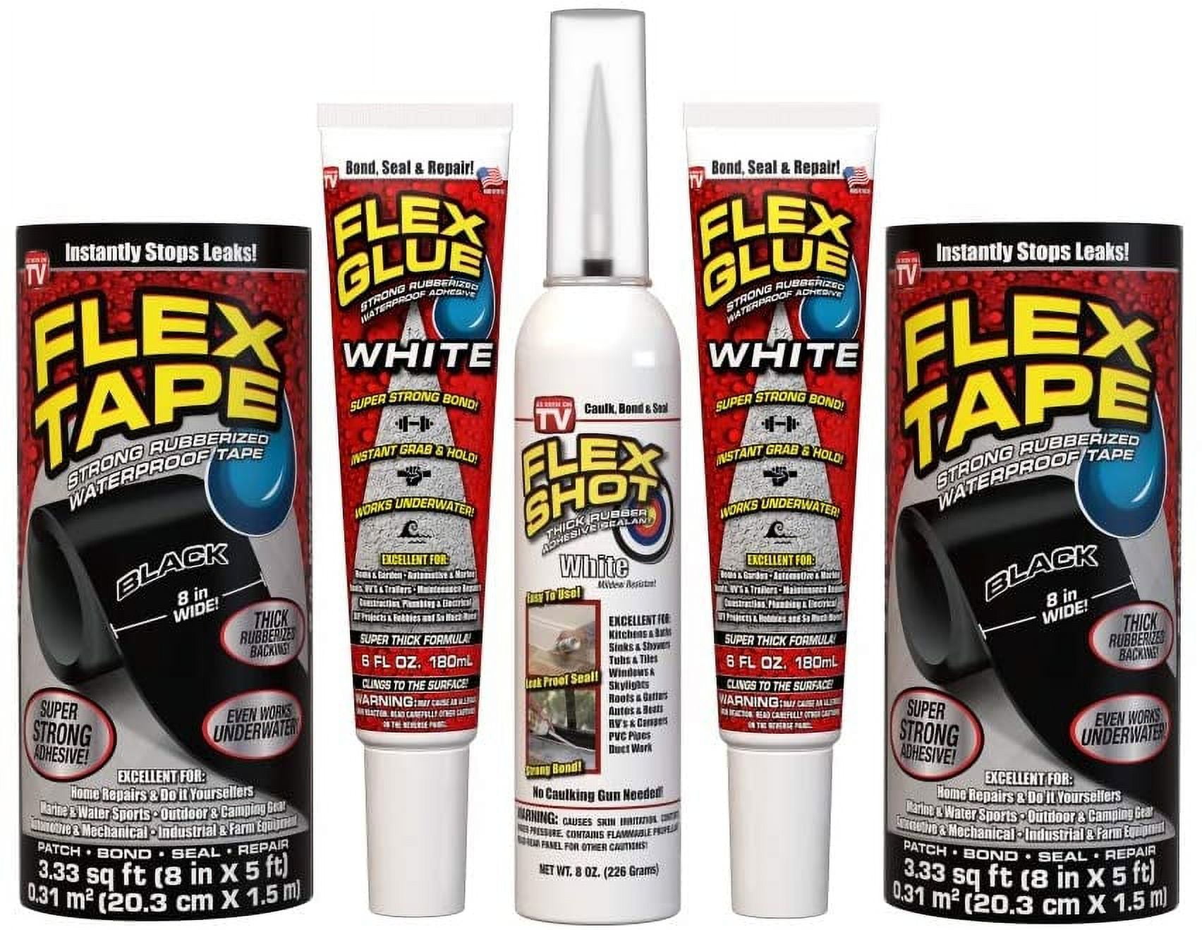 Flex Seal, Hurricane Prep Kit, Includes 2 Flex Tape, 2 Flex Glue, and ...