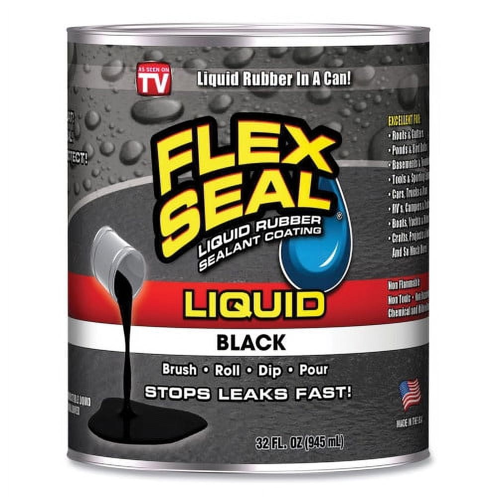 Flex Seal Liquid Rubber, 32 oz Can, Black, Each - Walmart.com