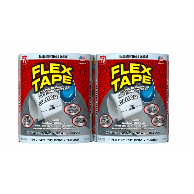 Flex Seal Super Strong Waterproof Tape, Leak Repair & Water Sealer, 2 ...