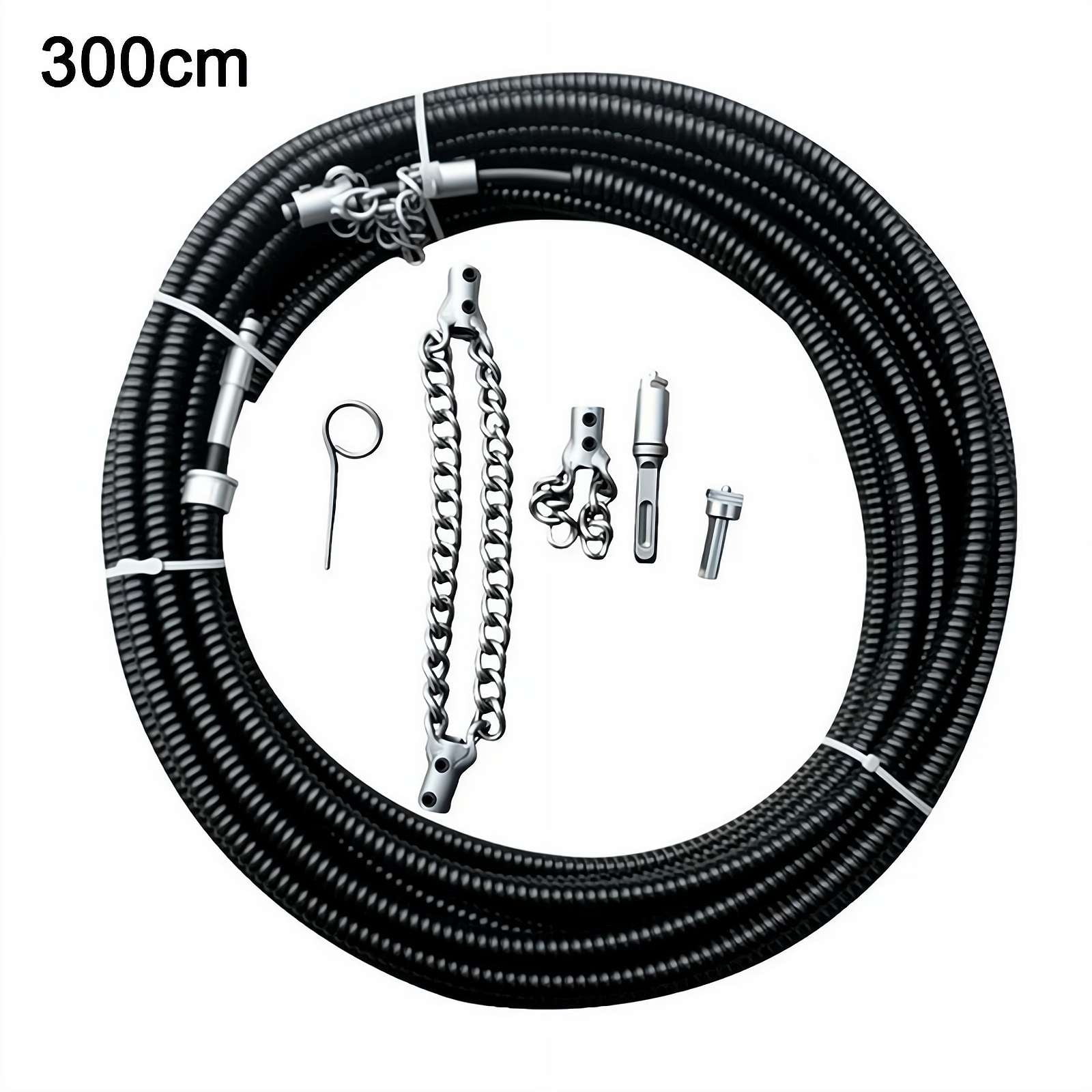 Flex-Shaft Sewer Descaling Chain, Heavy Duty Drain Clog Remover ...