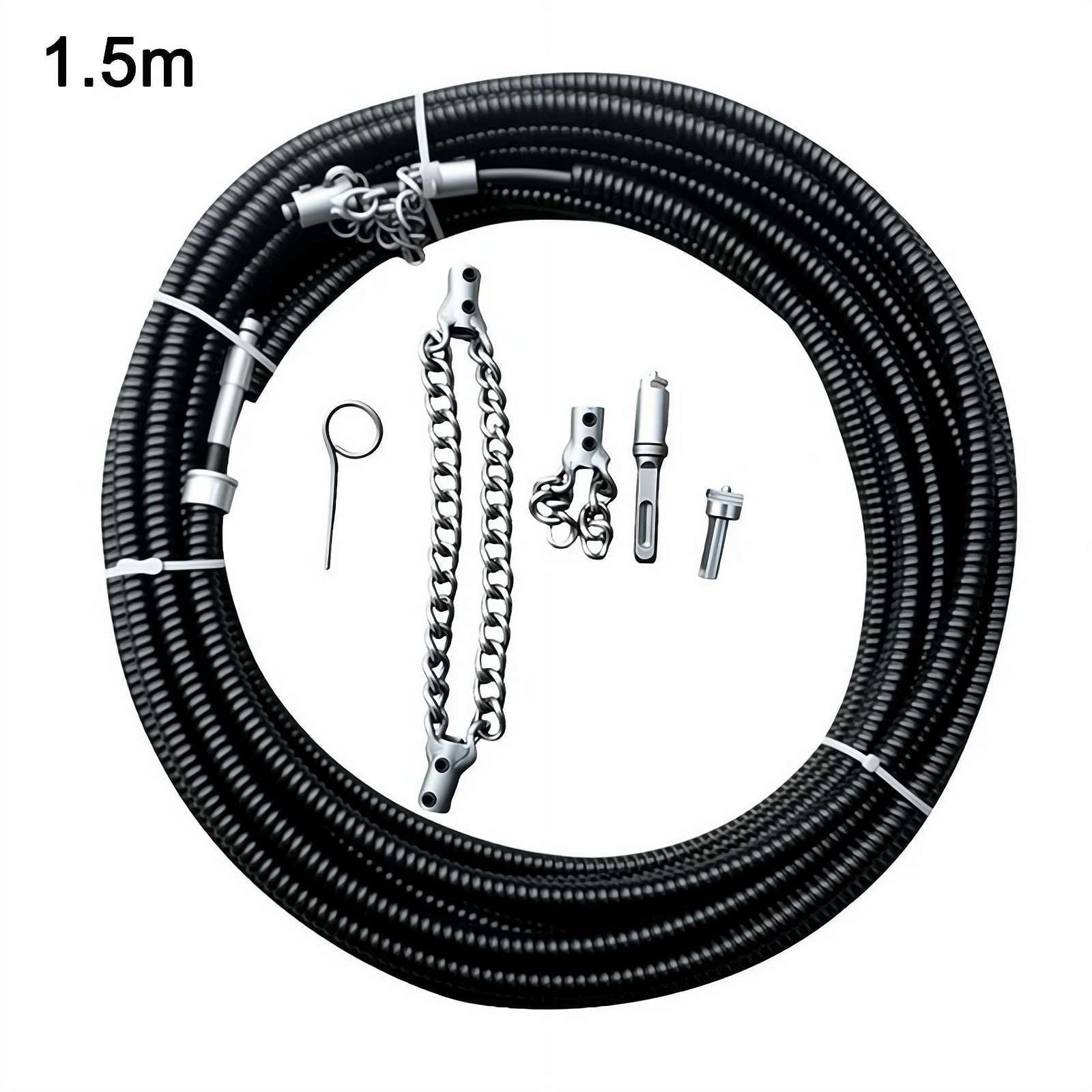 Flex-Shaft Sewer Descaling Chain, Heavy Duty Drain Clog Remover ...