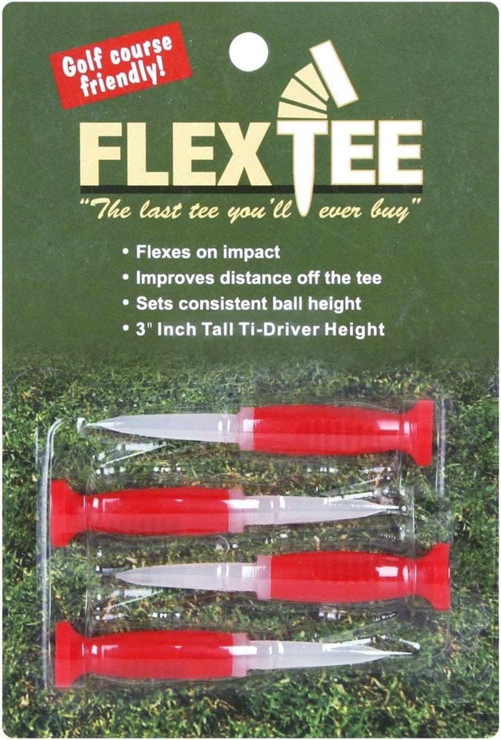 Flex Tees Driver 3" Long Pack of 4 Tees - Walmart.com