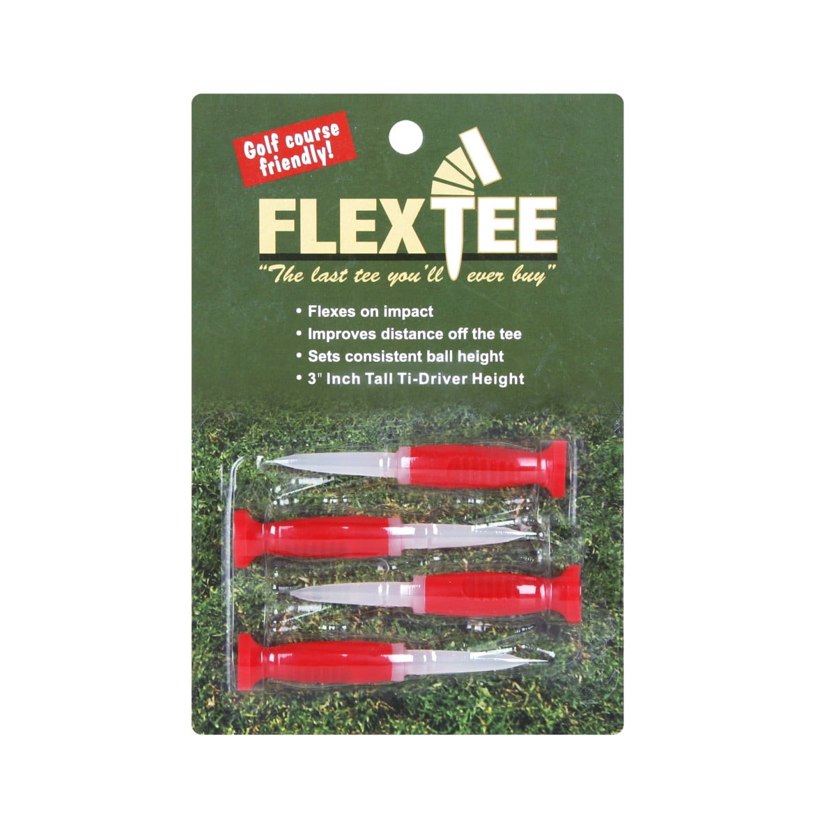 Flex Tees Driver 3" Long Pack of 4 Tees - Walmart.com