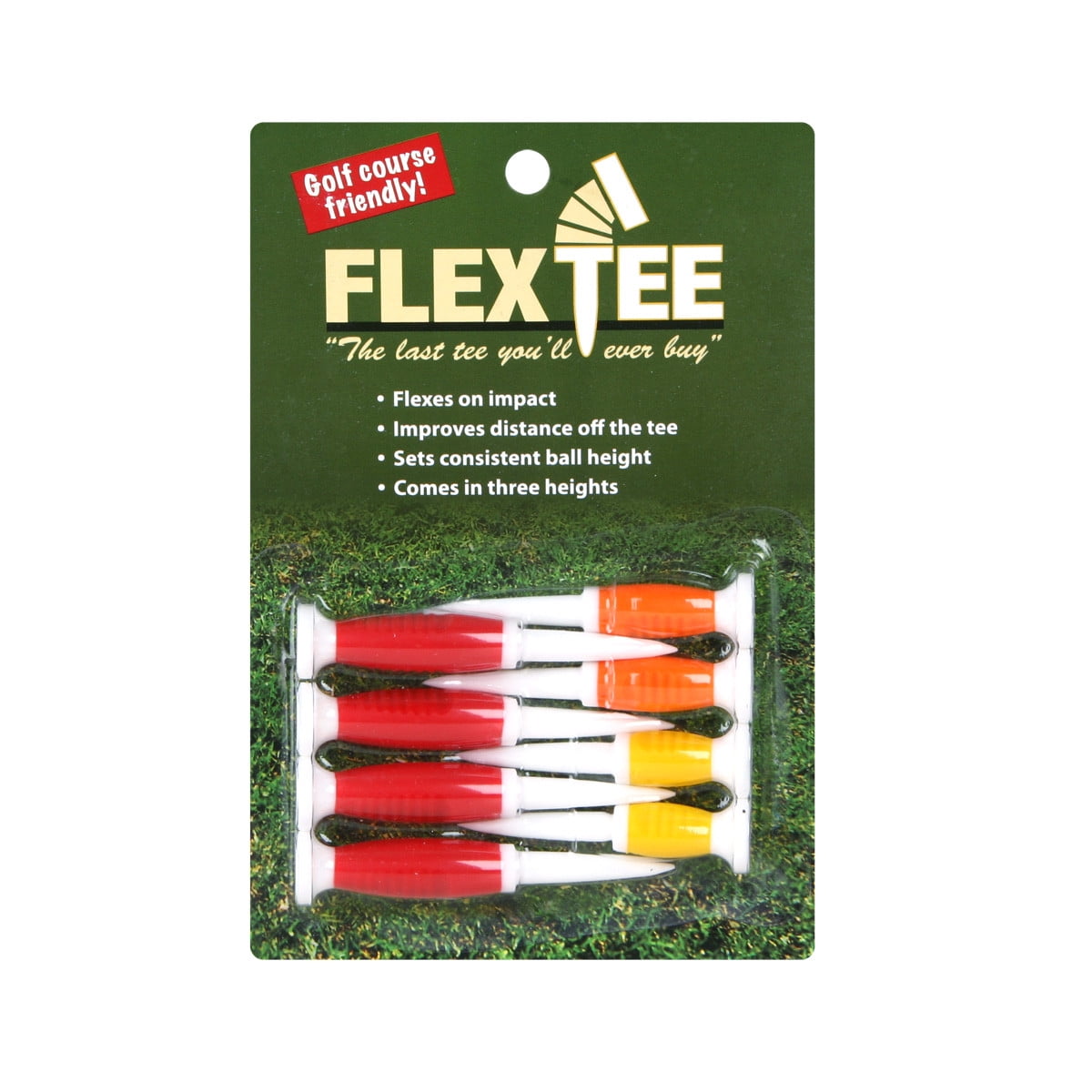 Flex Tees Golf Colored Long Standard Pack of 8 Tees - Walmart.com