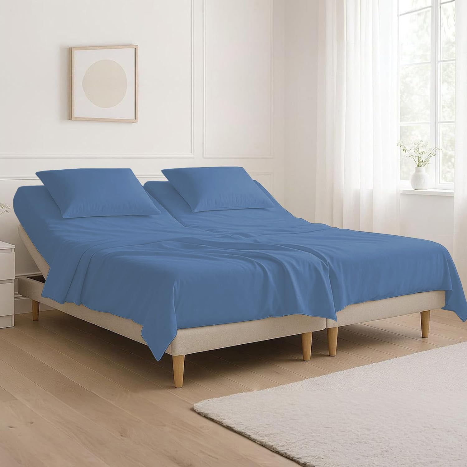 Flex Top California King Size Sheets for Sleep Number Bed 4 Pcs 800 TC ...