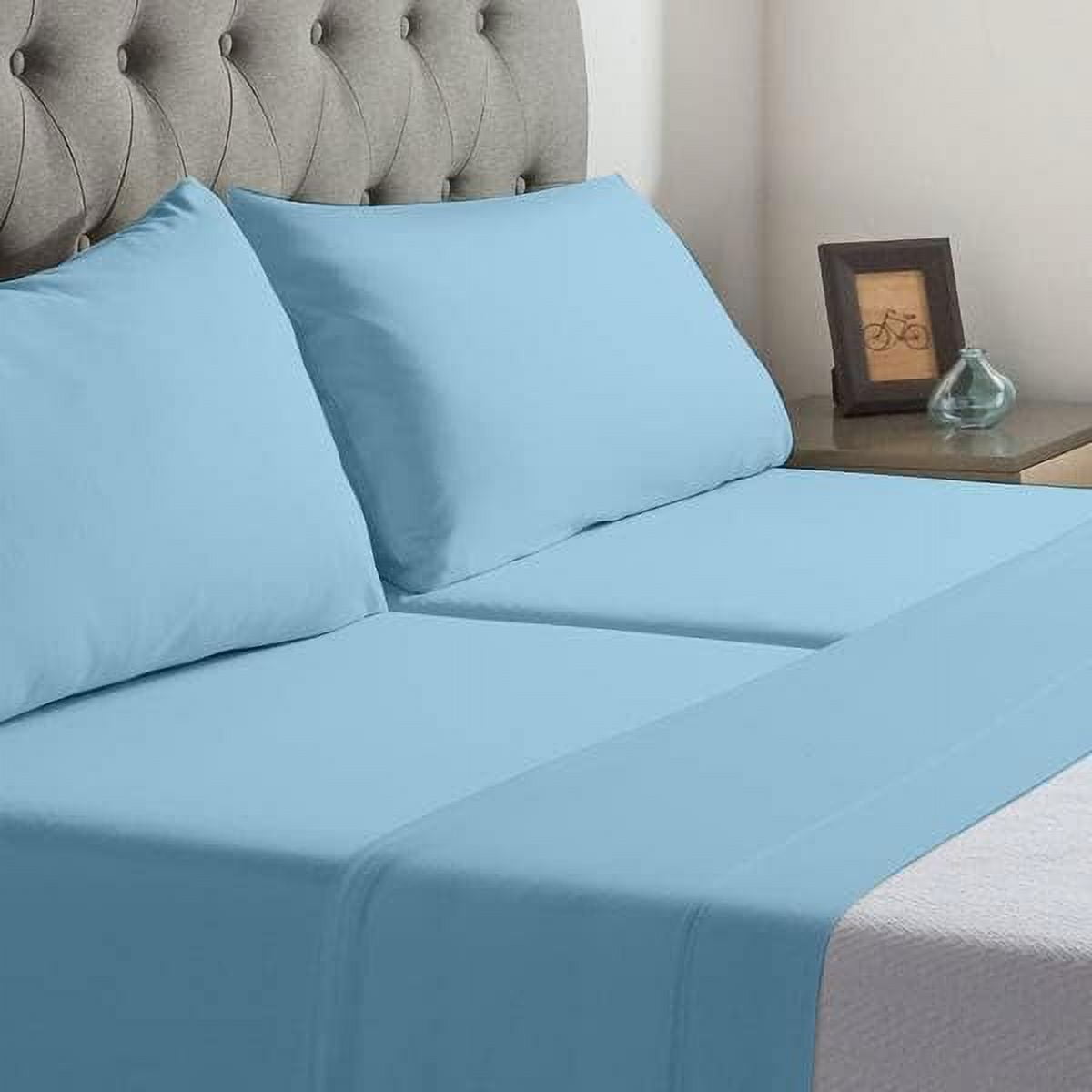 Flex Top King Sheets for Adjustable Beds - 100% Microfiber, 34" Top ...