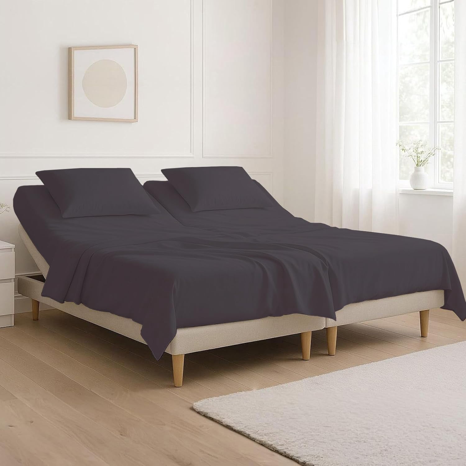 Flex Top King Size Sheets for Sleep Number Bed 4 Pcs 800 TC 100% ...