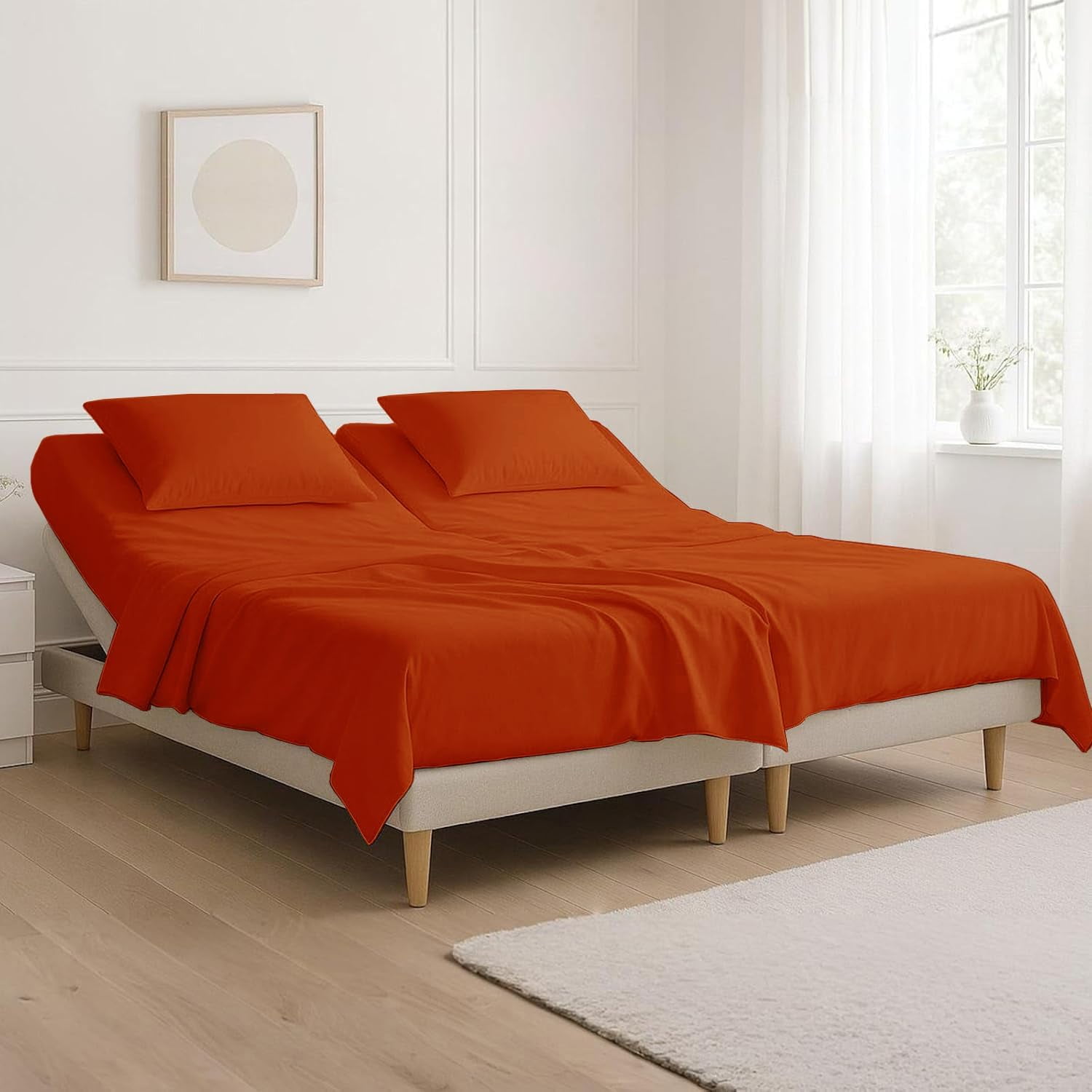 Flex Top King Size Sheets for Sleep Number Bed 4 Pcs 800 TC 100% ...