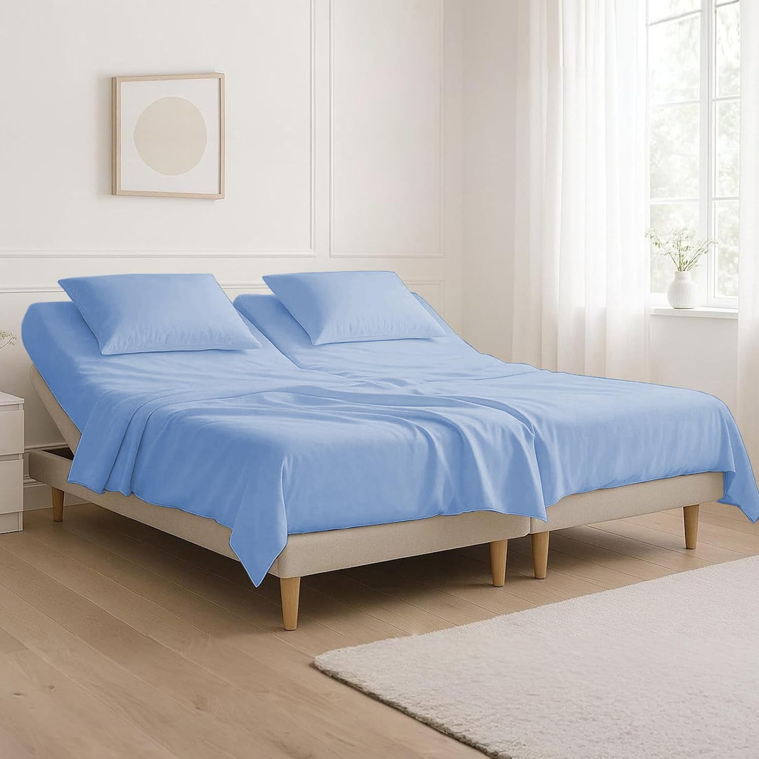 Flex Top Queen Size Sheets for Sleep Number Bed 4 Pcs 800 TC 100% ...