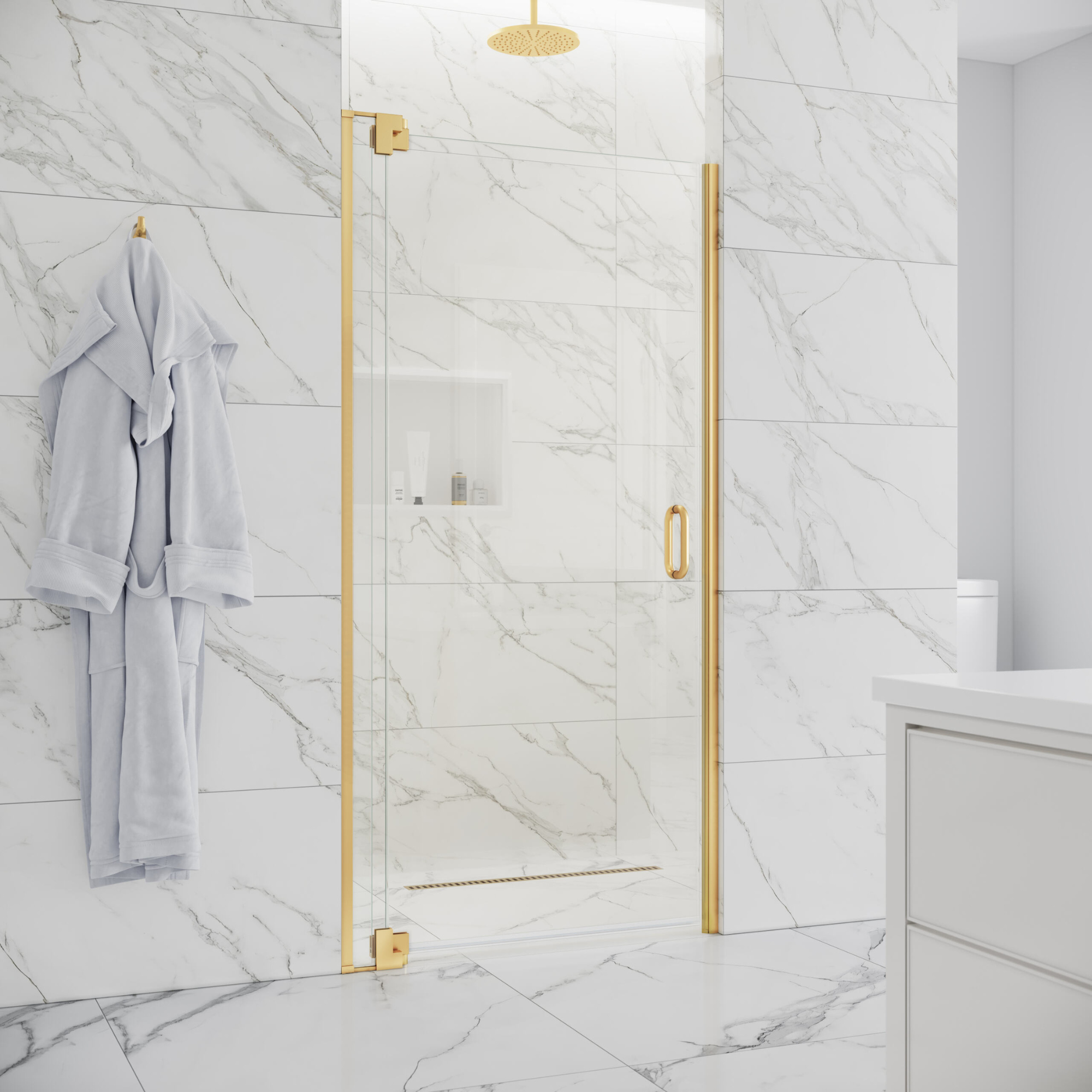 DreamLine Enigma-X 32 1/2 in. D x 72 3/8 in. W x 76 in. H Fully Frameless Sliding Shower ...