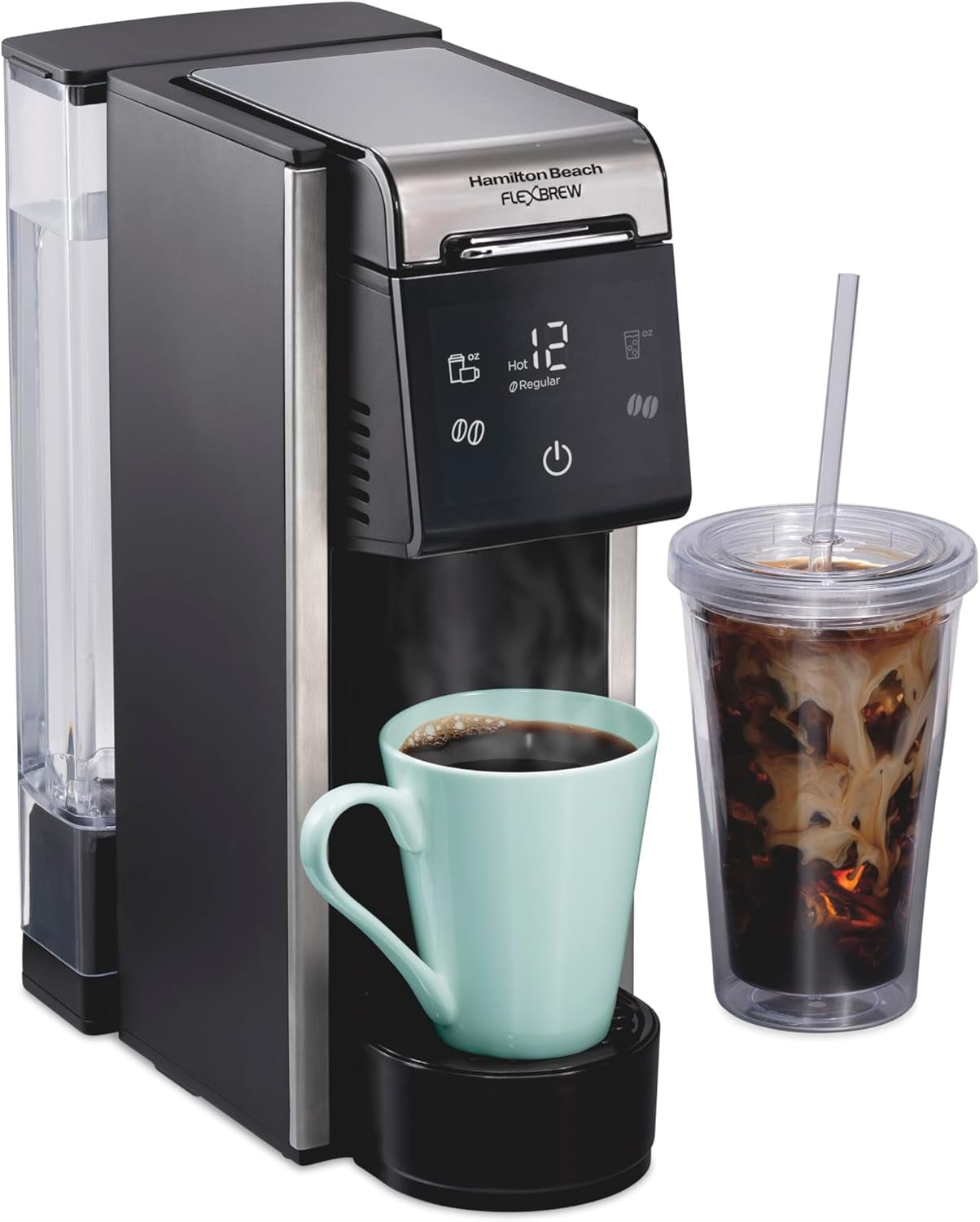 FlexBrew Advanced 4-in-1 Single Serve Hot & Iced Coffee Maker with ...