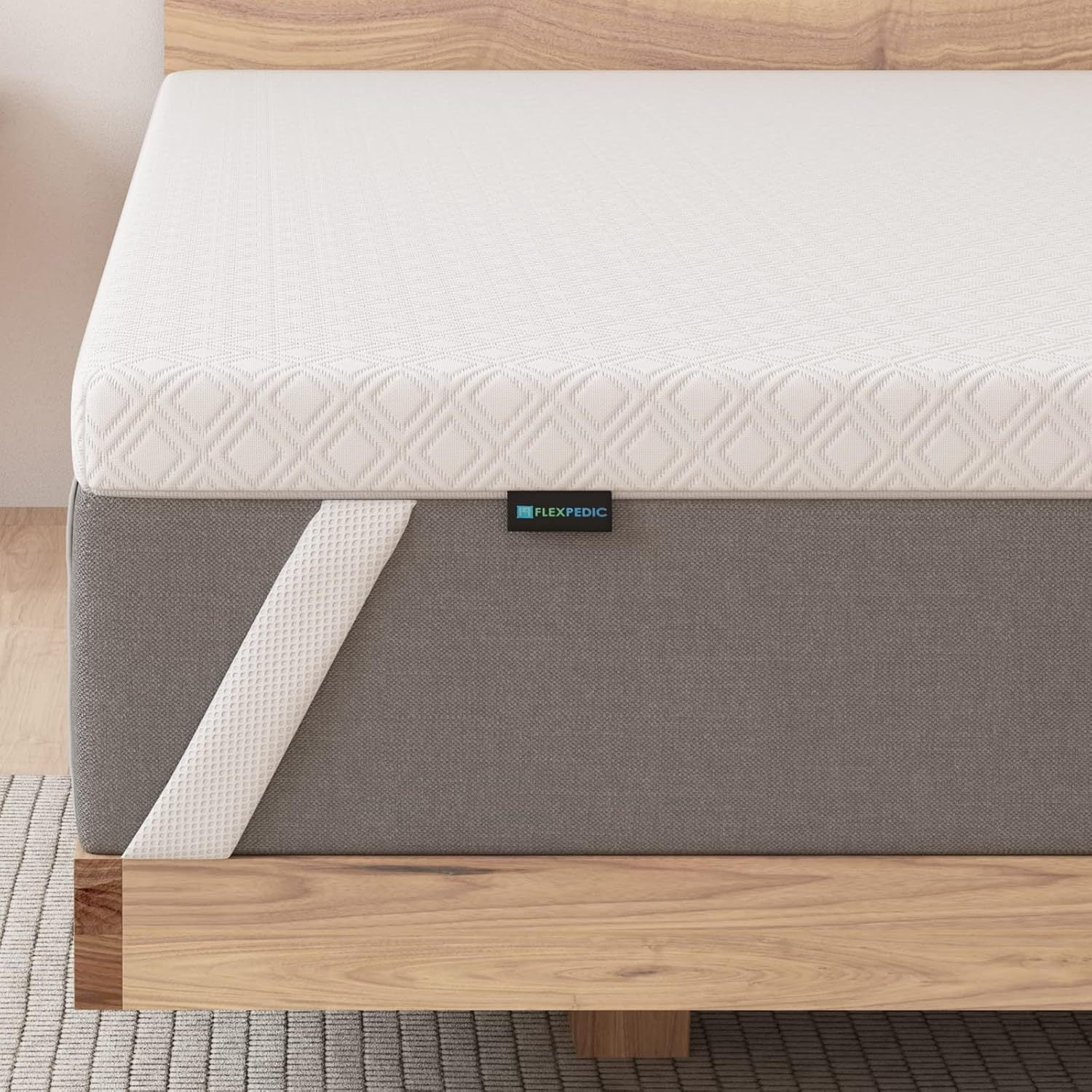 FlexPedic 2 Inch Memory Foam Mattress Topper Full Size, Pain Relief ...