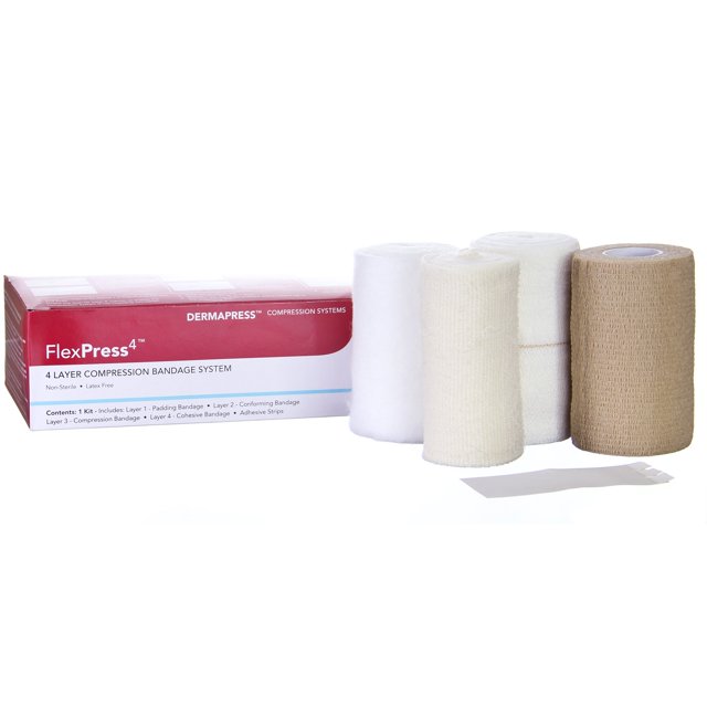 DermaRite 4 Layer Compression Bandage System Brown 1 Ct - Walmart ...