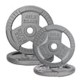 FlexWave 160LB Olympic 2" Cast Iron 3-Grip Weight Plates Set, Light ...