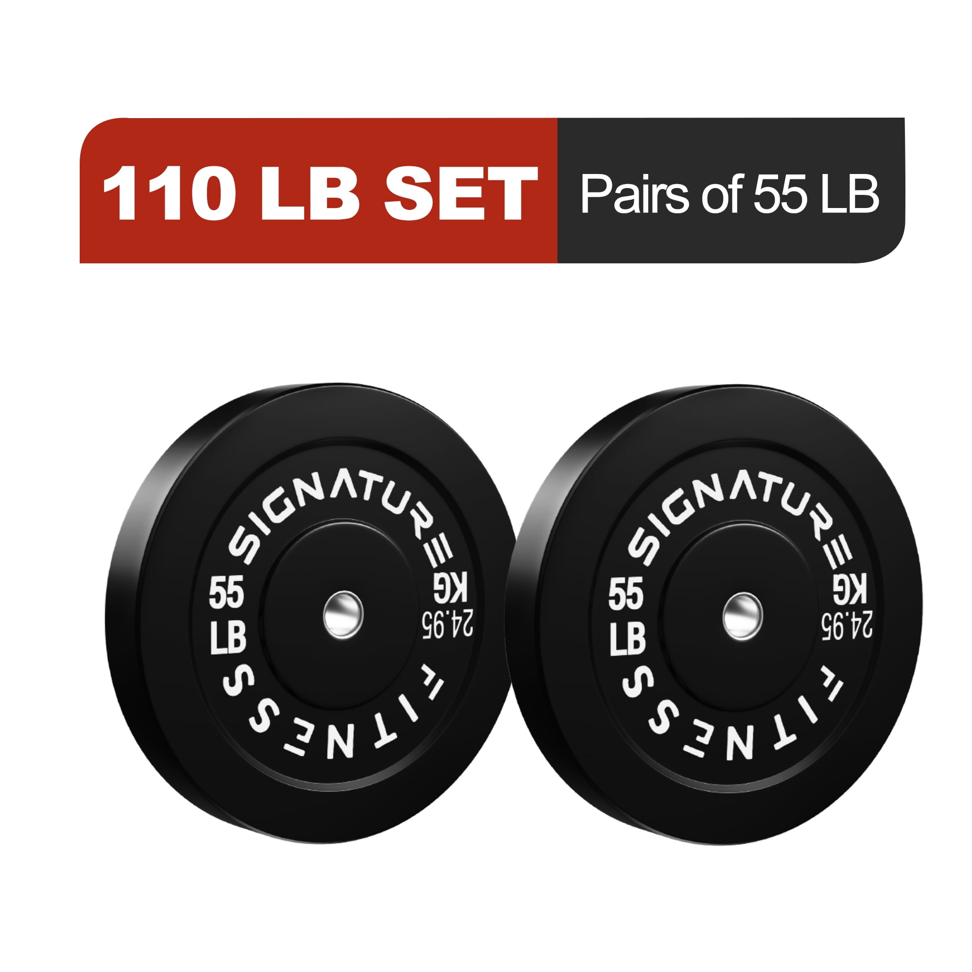 FlexWave 2-Inch Olympic Bumper Plate Weight Set, 20LB–350LB Options ...