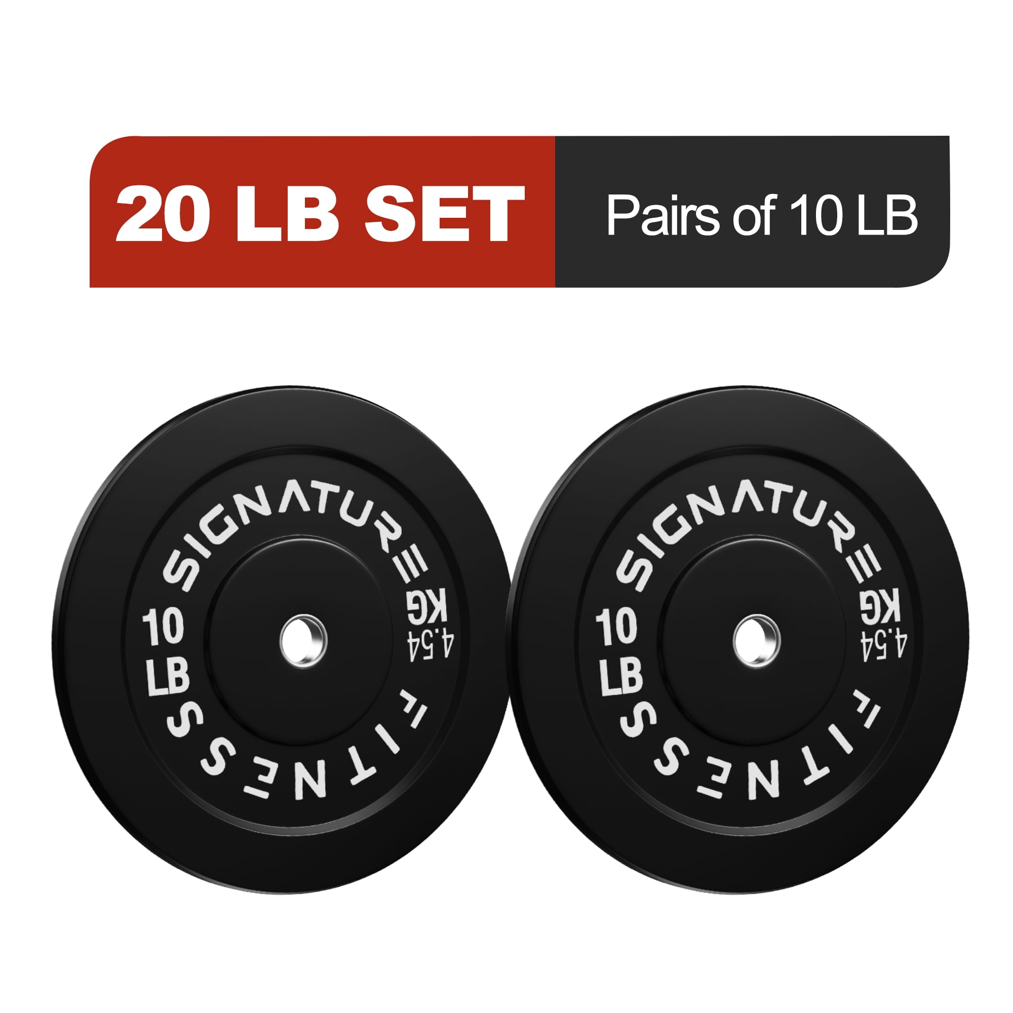 FlexWave 2-Inch Olympic Bumper Plate Weight Set, 20LB–350LB Options ...