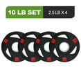 FlexWave 2-Inch Olympic Cast Iron Weight Plates Set, Multiple Sizes ...