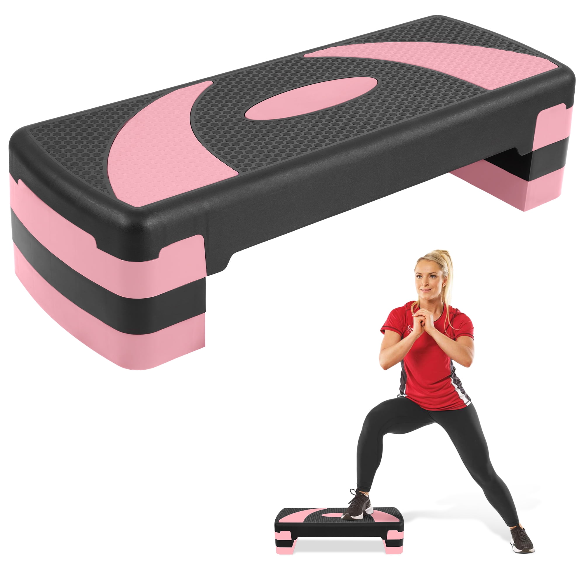 FlexWave 31-inch Aerobic Step Platform, Adjustable Fitness Stepper with ...