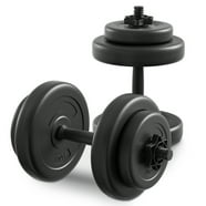 BalanceFrom 60LB 2-in-1 Portable Changeable Dumbbell, Barbell Set with ...