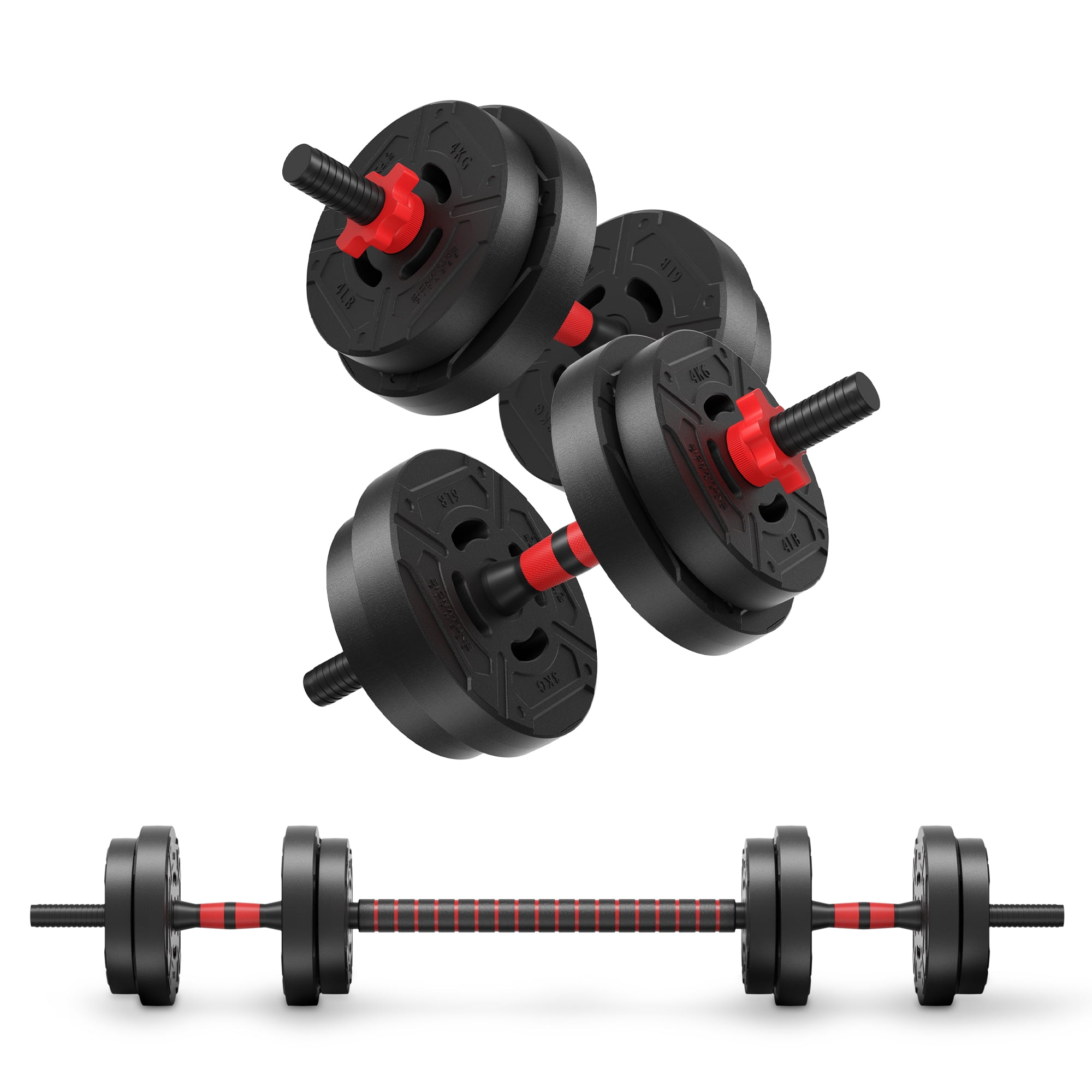 FlexWave Adjustable Dumbbell, Barbell, Kettlebell Set，Portable Multi ...