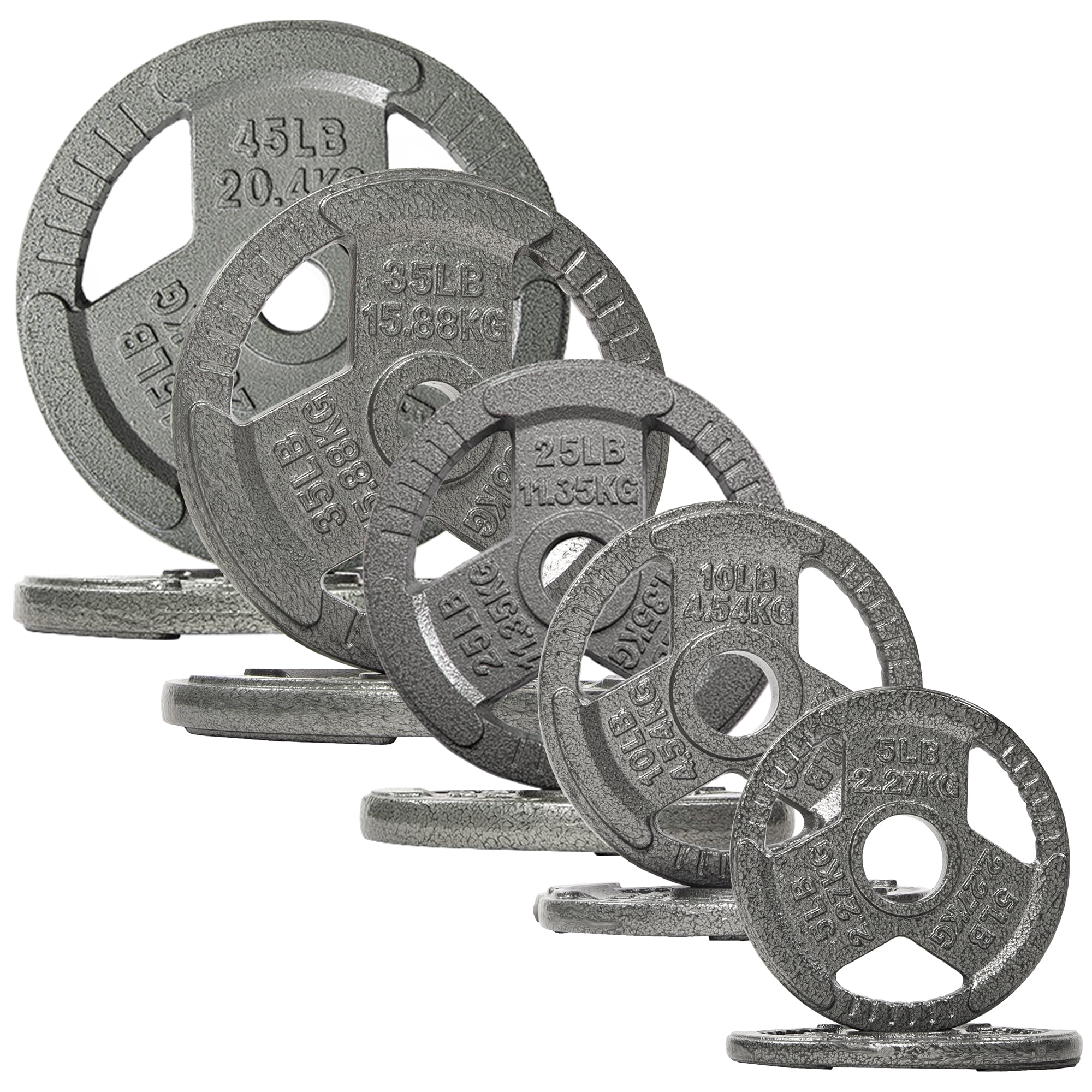 FlexWave Barbell 2-Inch Olympic Bumper Plate Weight Set, 80-240 lbs ...