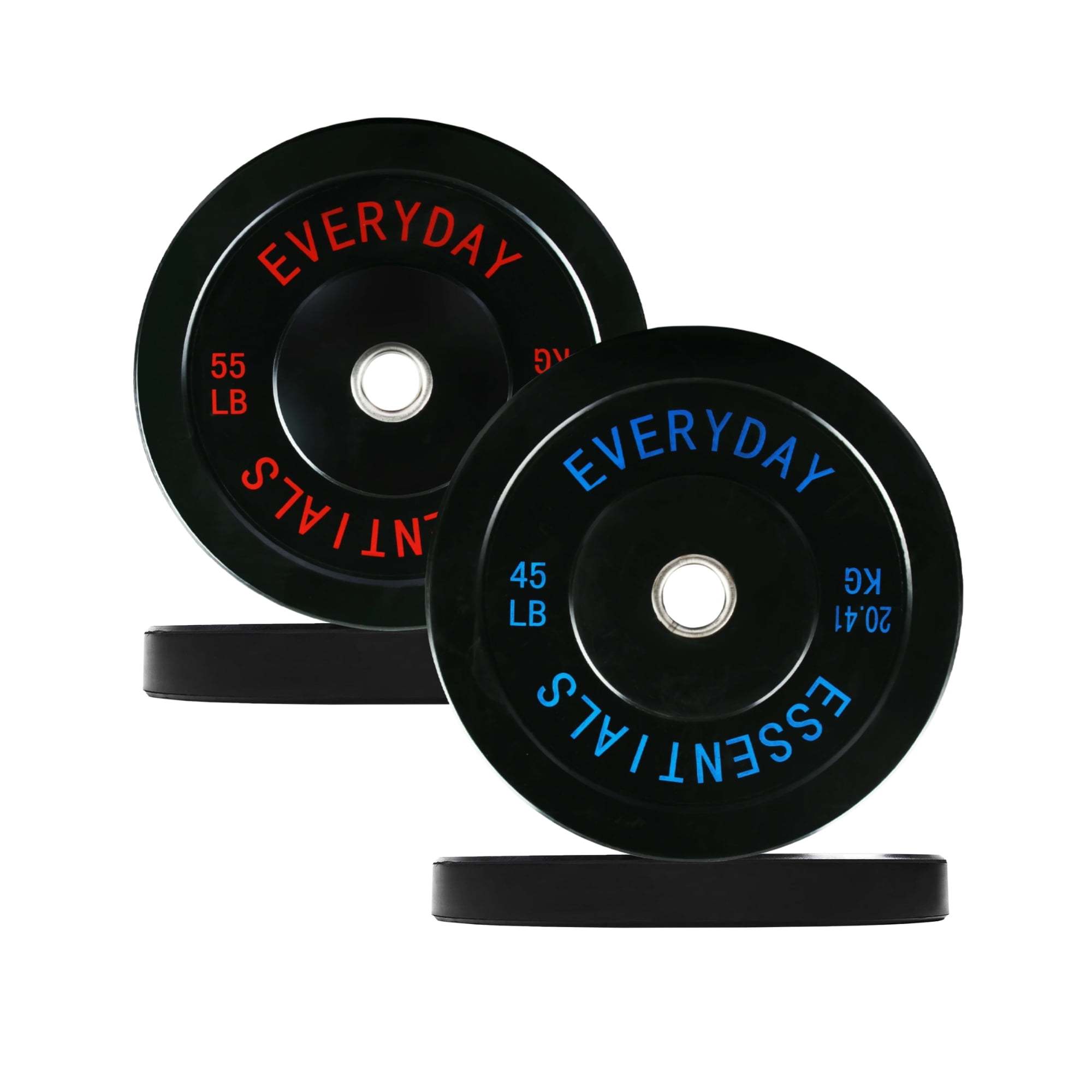 FlexWave Black Olympic Bumper Plate Sets – Steel-Hub Rubber Plates in ...