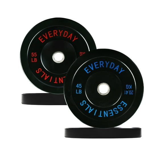 FlexWave Black Olympic Bumper Plate Sets – Steel-Hub Rubber Plates in ...