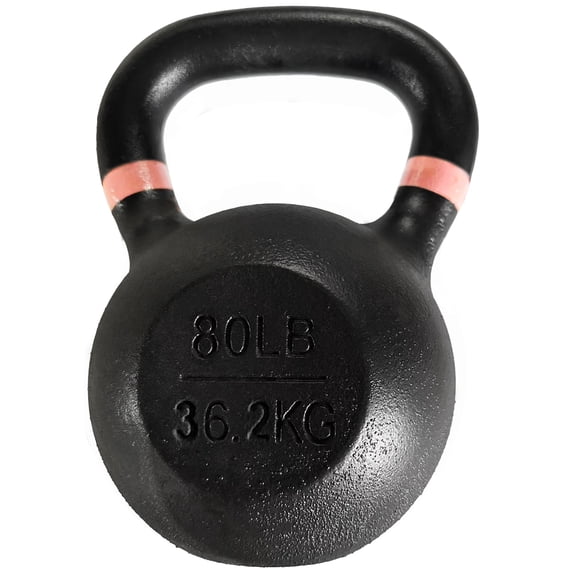 FlexWave Cast Iron Kettlebell，Single Powder-Coated，80LB，for Strength ...