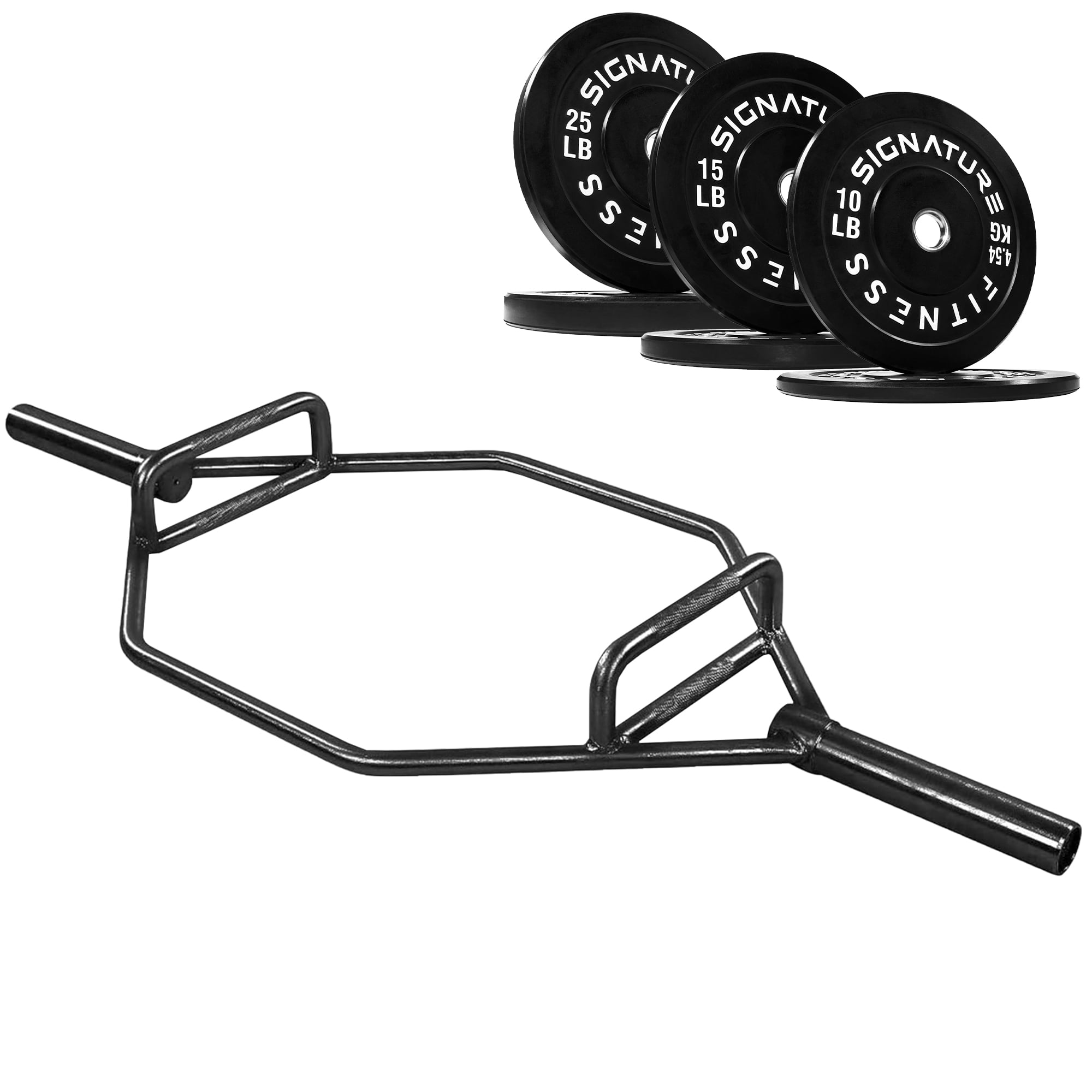 FlexWave Olympic 2-Inch Hex Trap Bar Set，with Rotating Sleeves, Closed ...