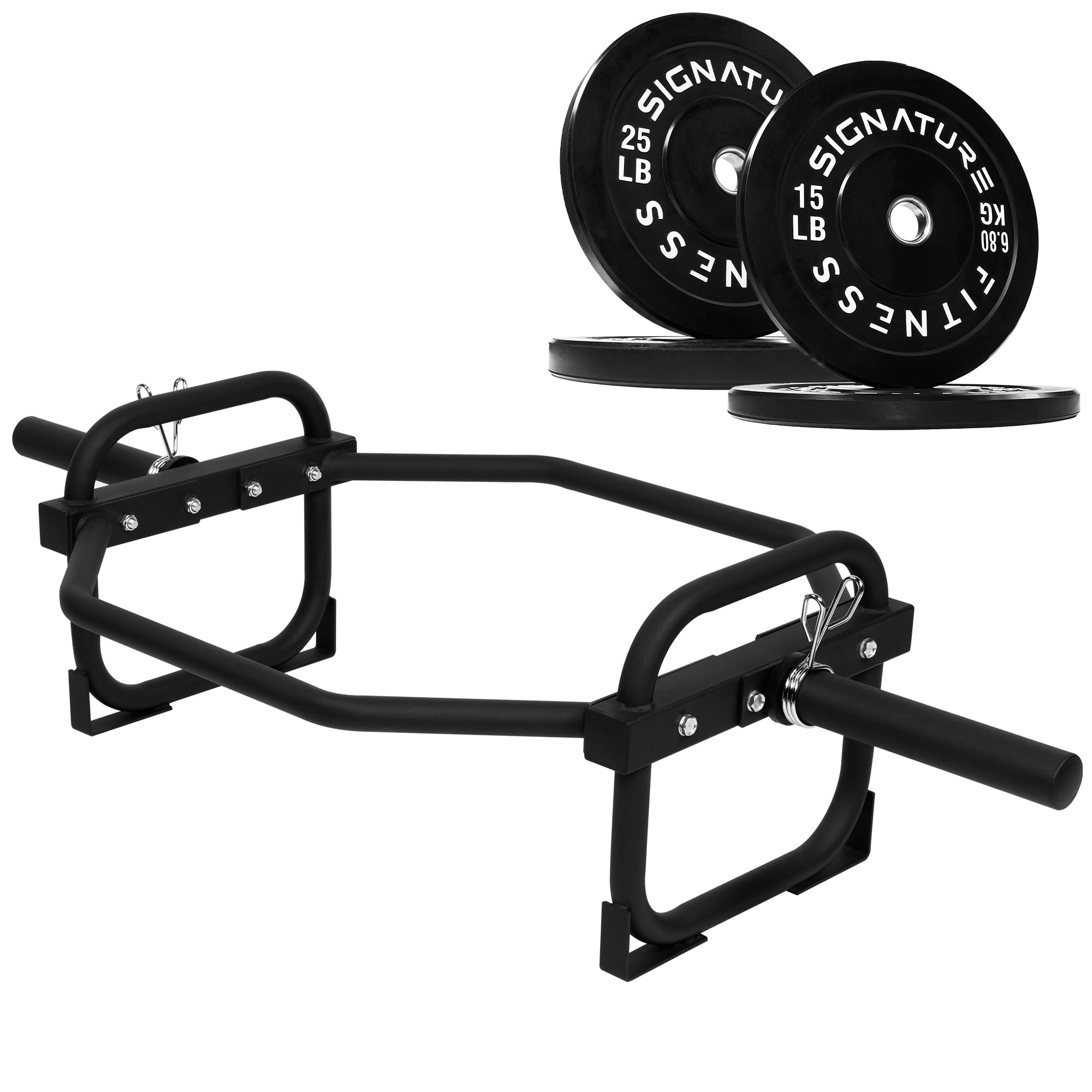 FlexWave Olympic 2-Inch Hex Trap Bar，with Safety Clips, 500LB Capacity ...
