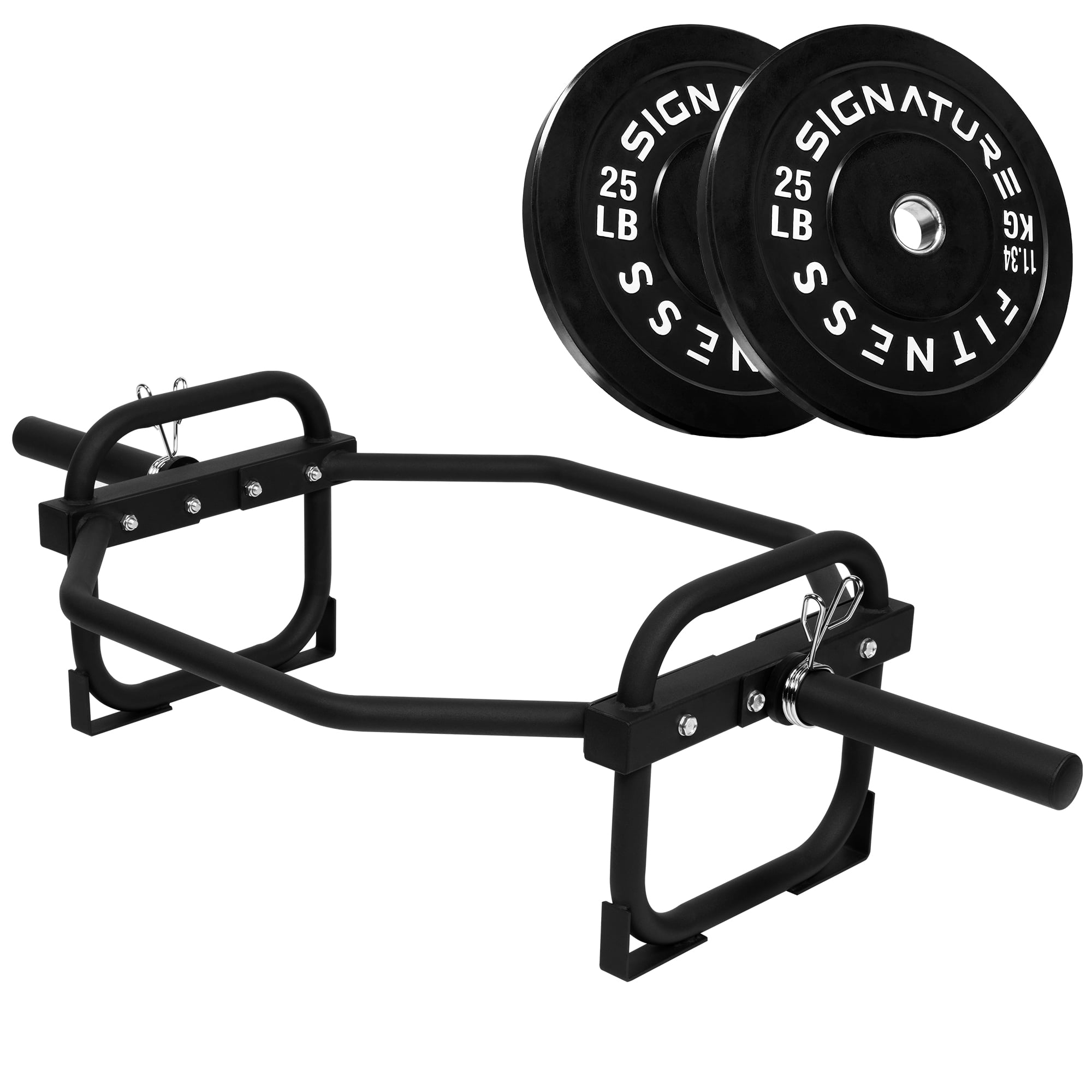 FlexWave Olympic 2-Inch Hex Trap Bar，with Safety Clips, 500LB Capacity ...