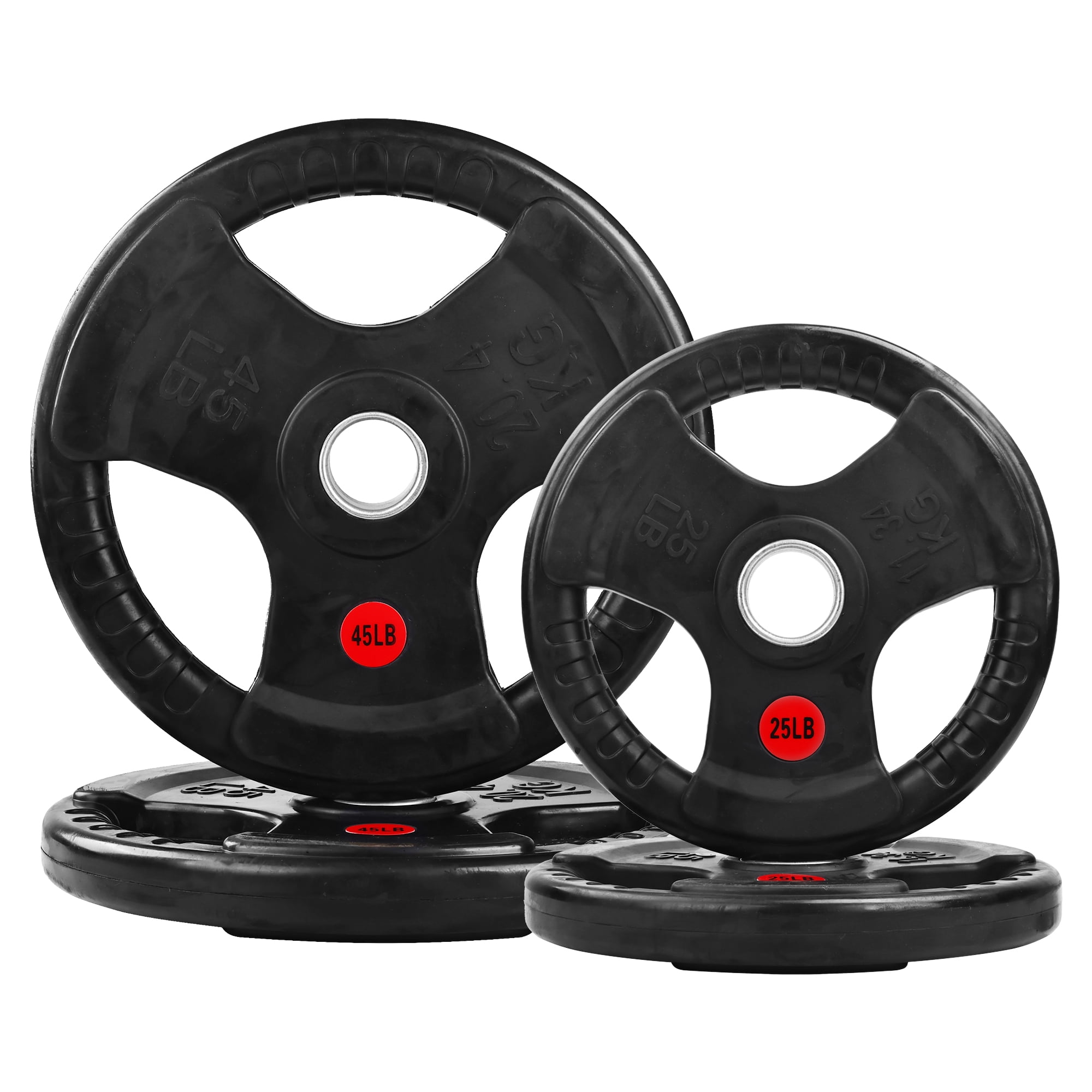 FlexWave Olympic Weight Plate Set 120LB–210LB, 2-Inch Rubber Coated ...