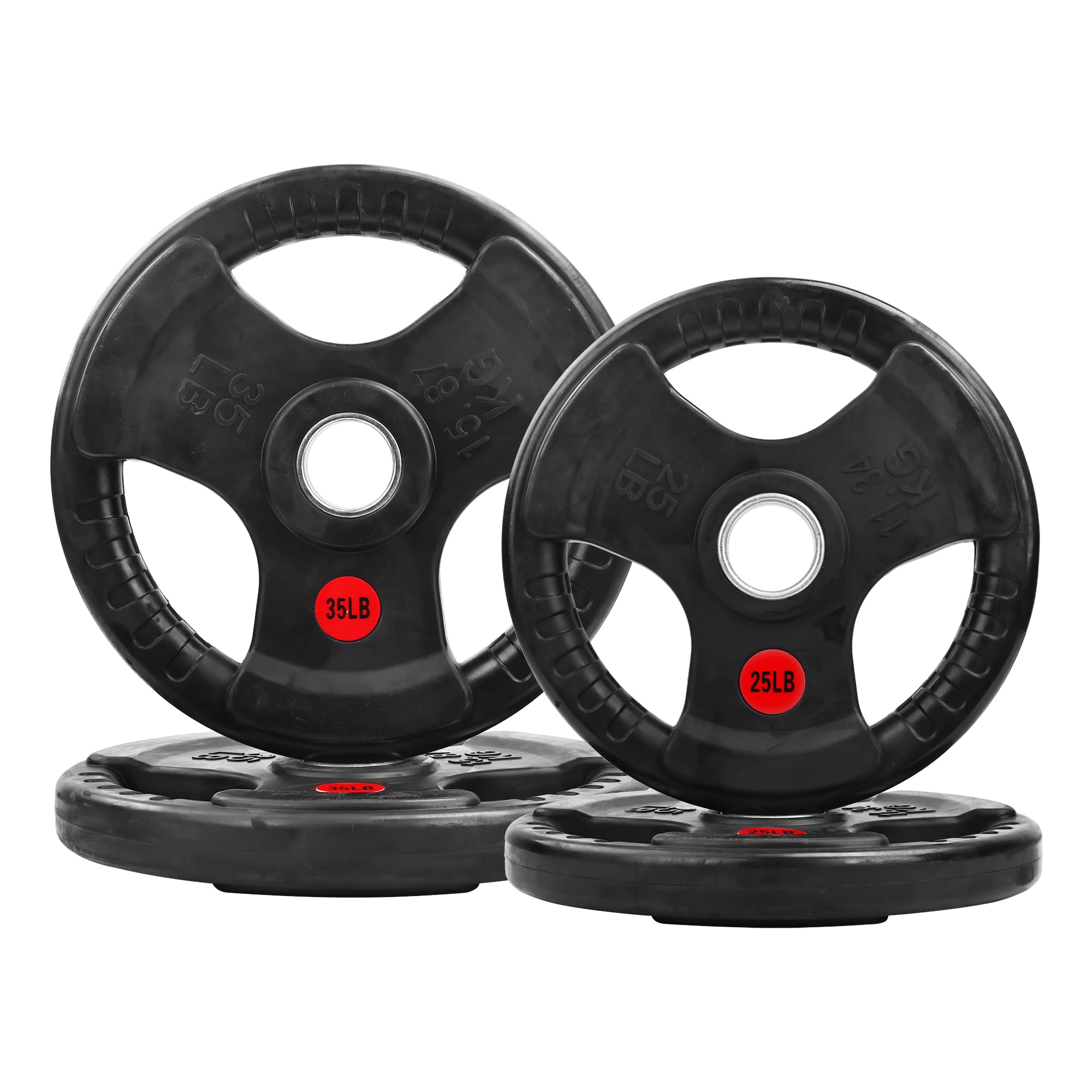 FlexWave Olympic Weight Plate Set 120LB–210LB, 2-Inch Rubber Coated ...