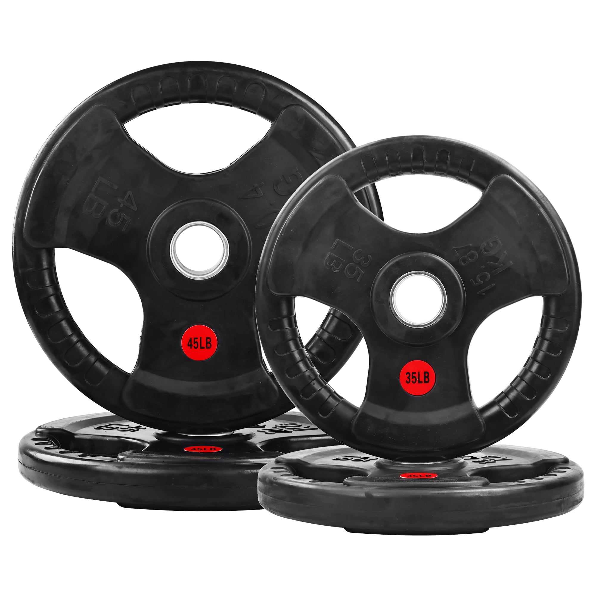 FlexWave Olympic Weight Plate Set 120LB–210LB, 2-Inch Rubber Coated ...