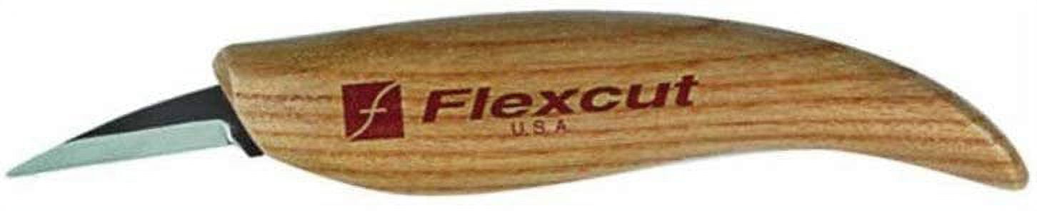 Flexcut Detail Knife, High Carbon Steel Blade, Ergonomic Ash Handle, 1 ...