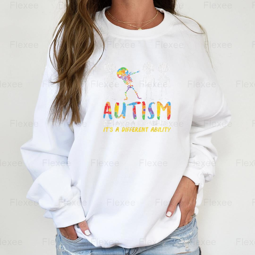 Flexee08 Dabbing Skeleton Autism Awareness Design, Funny Autistic Kids ...