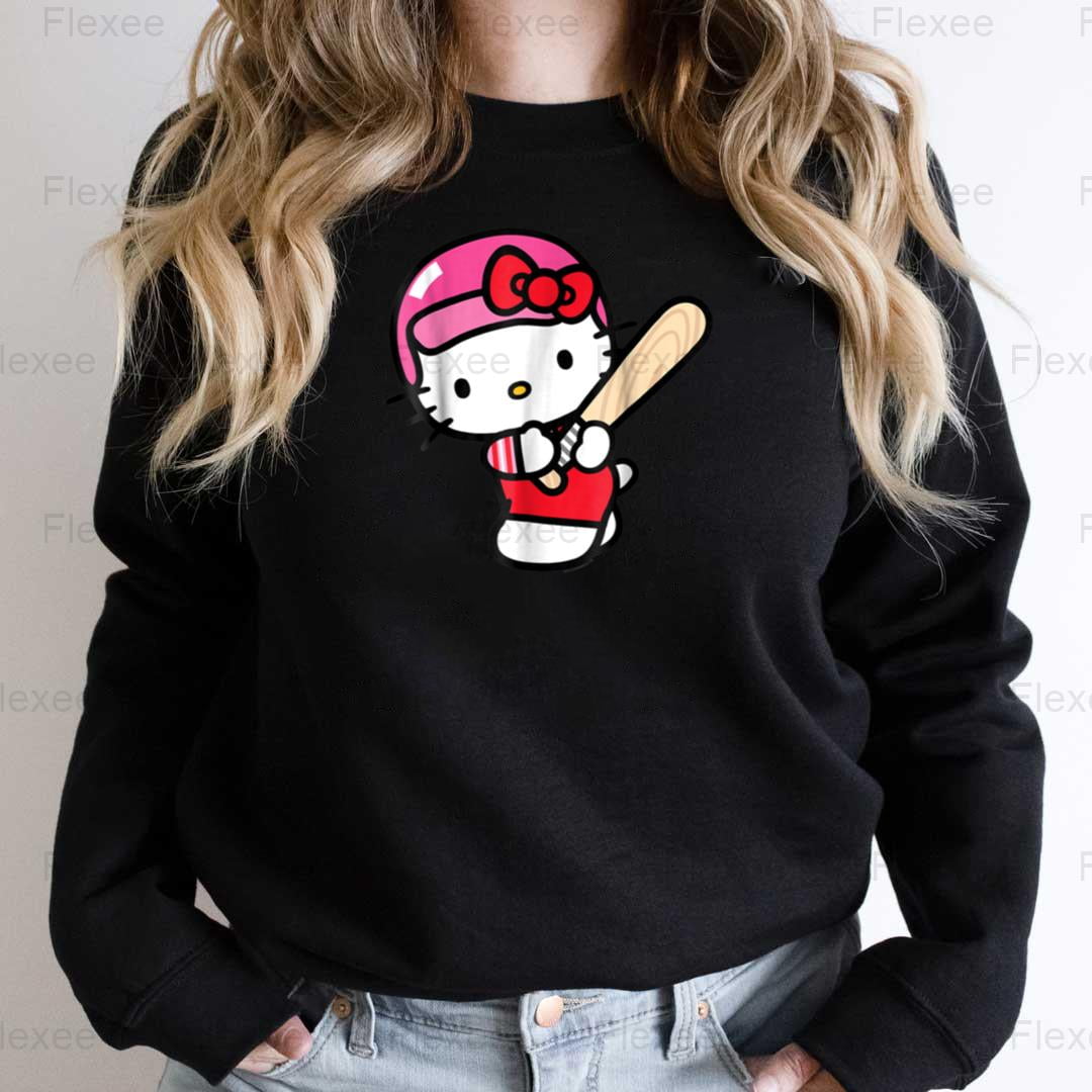 Flexee08 Hello Kitty Baseball Player Tee Sanrio Character Cute Sport ...