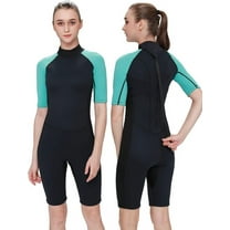 Charmo Women Half-Zipper Floral One Piece Surfing Wetsuit - Walmart.com