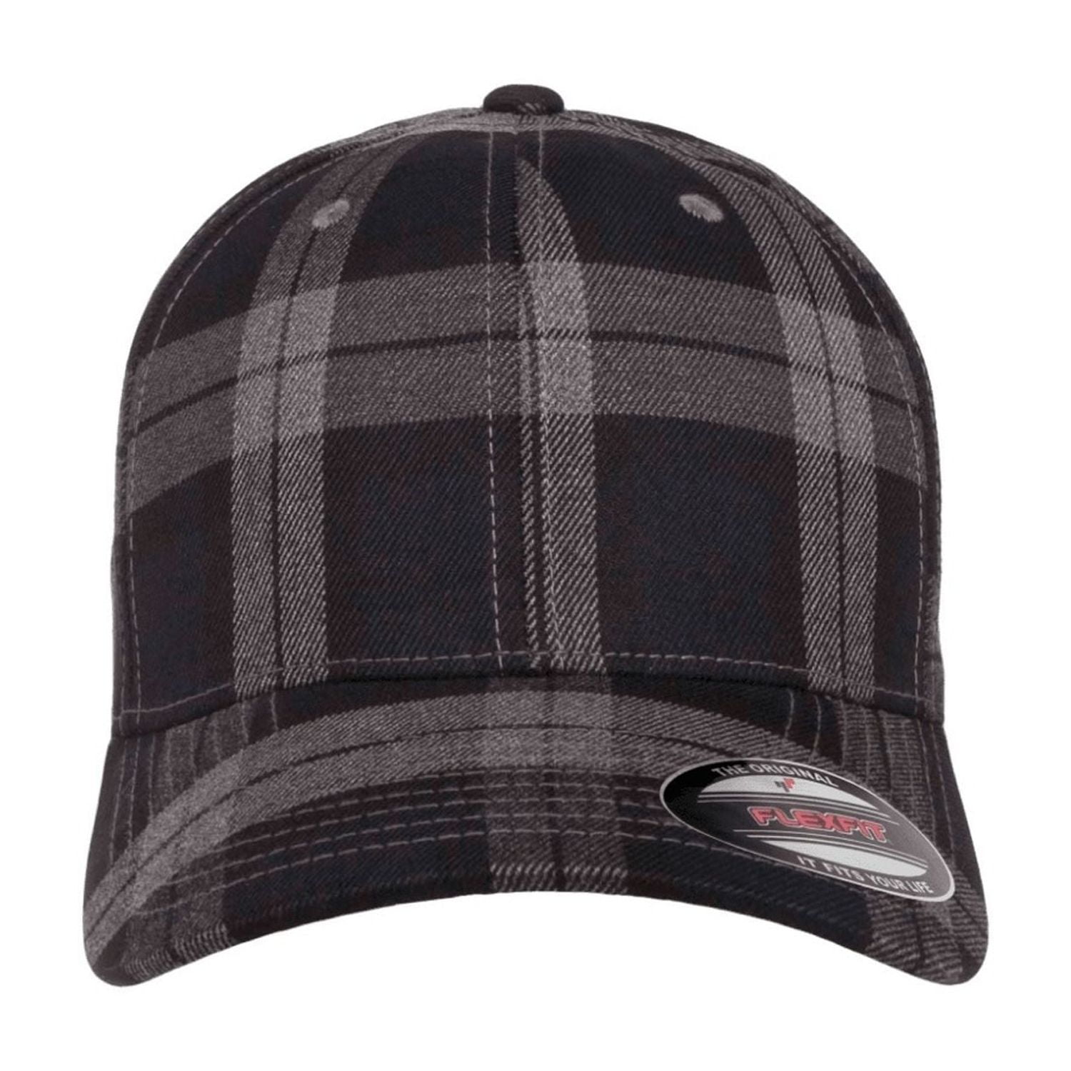 Flexfit Tartan Plaid Cap, Polyester Rayon Blend, Stretch Fitted, Unisex ...