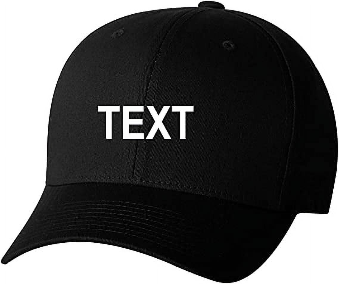 Flexfit Custom Name Embroidered 5001 V-Flex Twill Fitted Baseball Cap ...