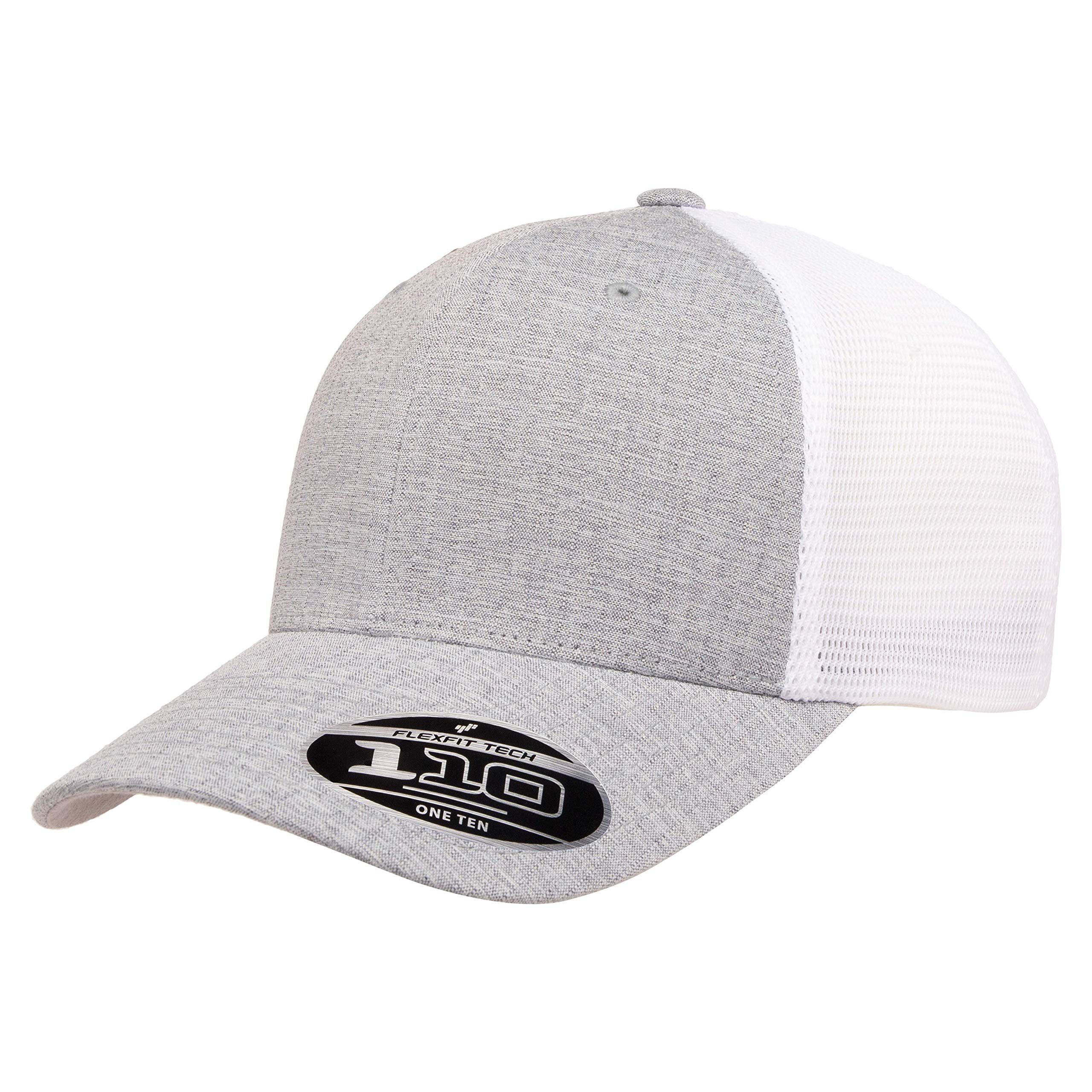 Flexfit Men's 110 Mesh Cap, Melange Silver/White, XX-Large - Walmart.com