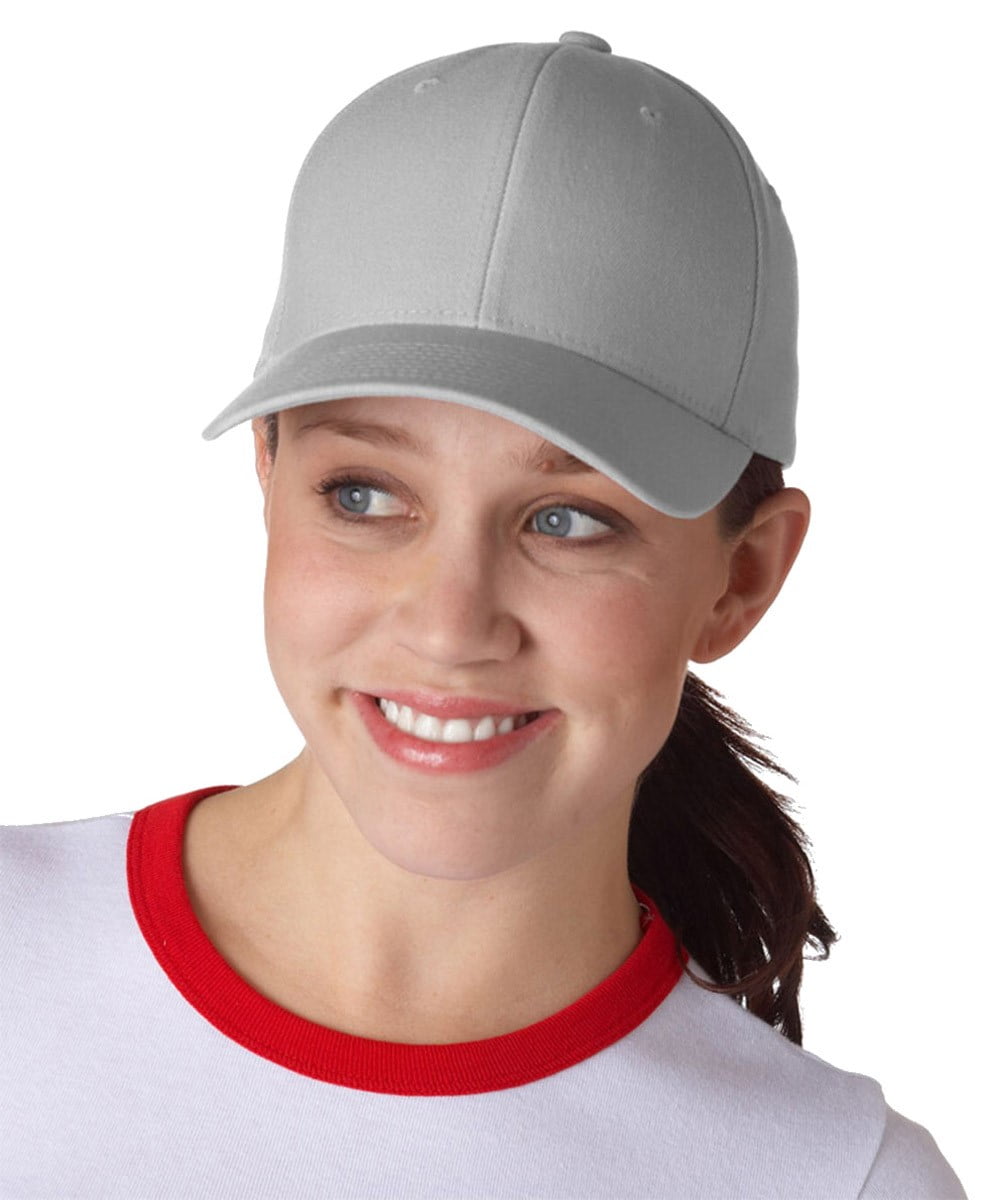 Flexfit Wool Athletic Shape Cap , 6477 , Grey , Small/Medium - Walmart.com