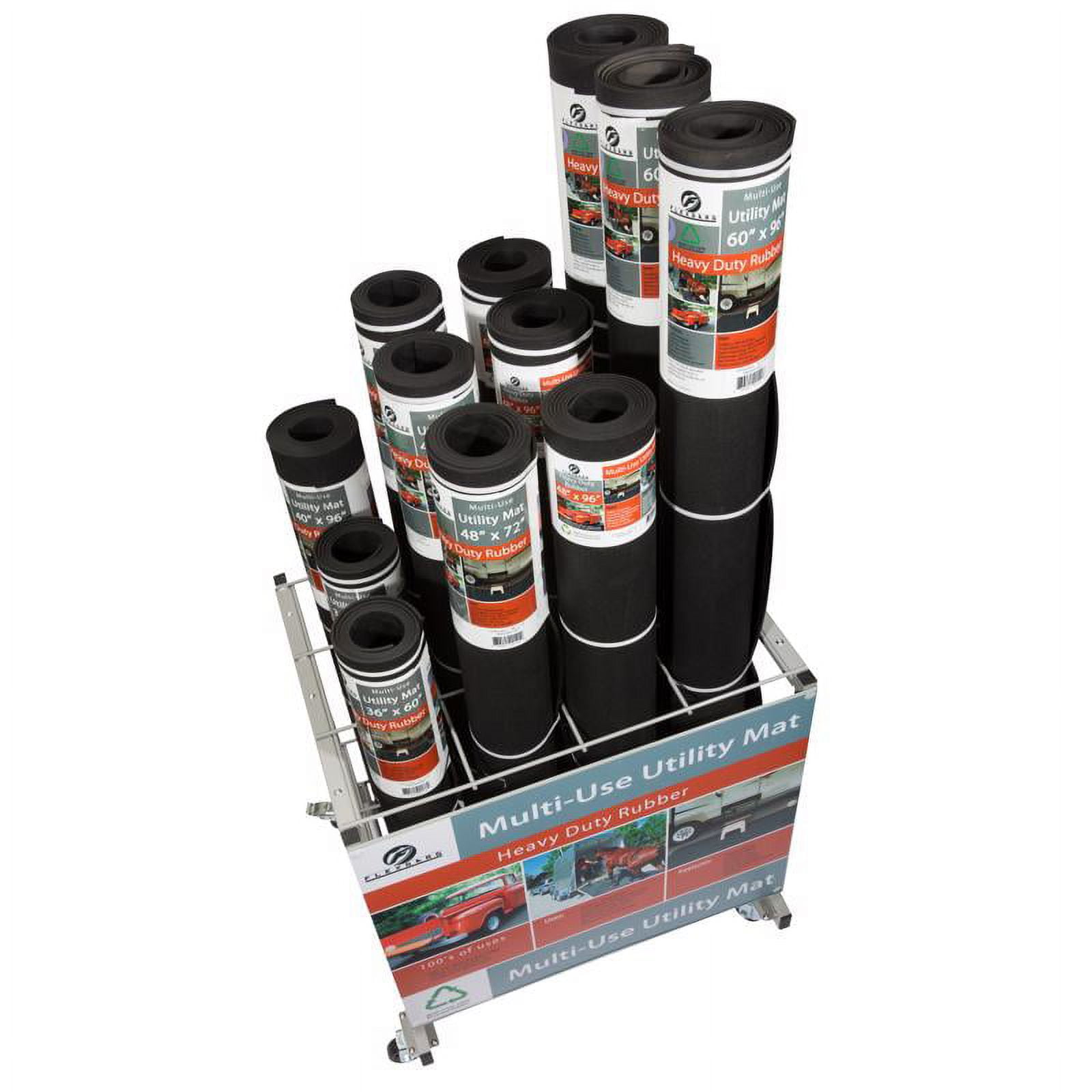 Flexgard 48 in. W X 72 in. L Black Smooth Top/Smooth Bottom Rubber Mat ...