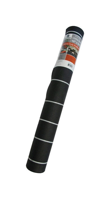 Flexgard 48 in. W X 96 in. L Black Smooth Top/Smooth Bottom Rubber Mat ...