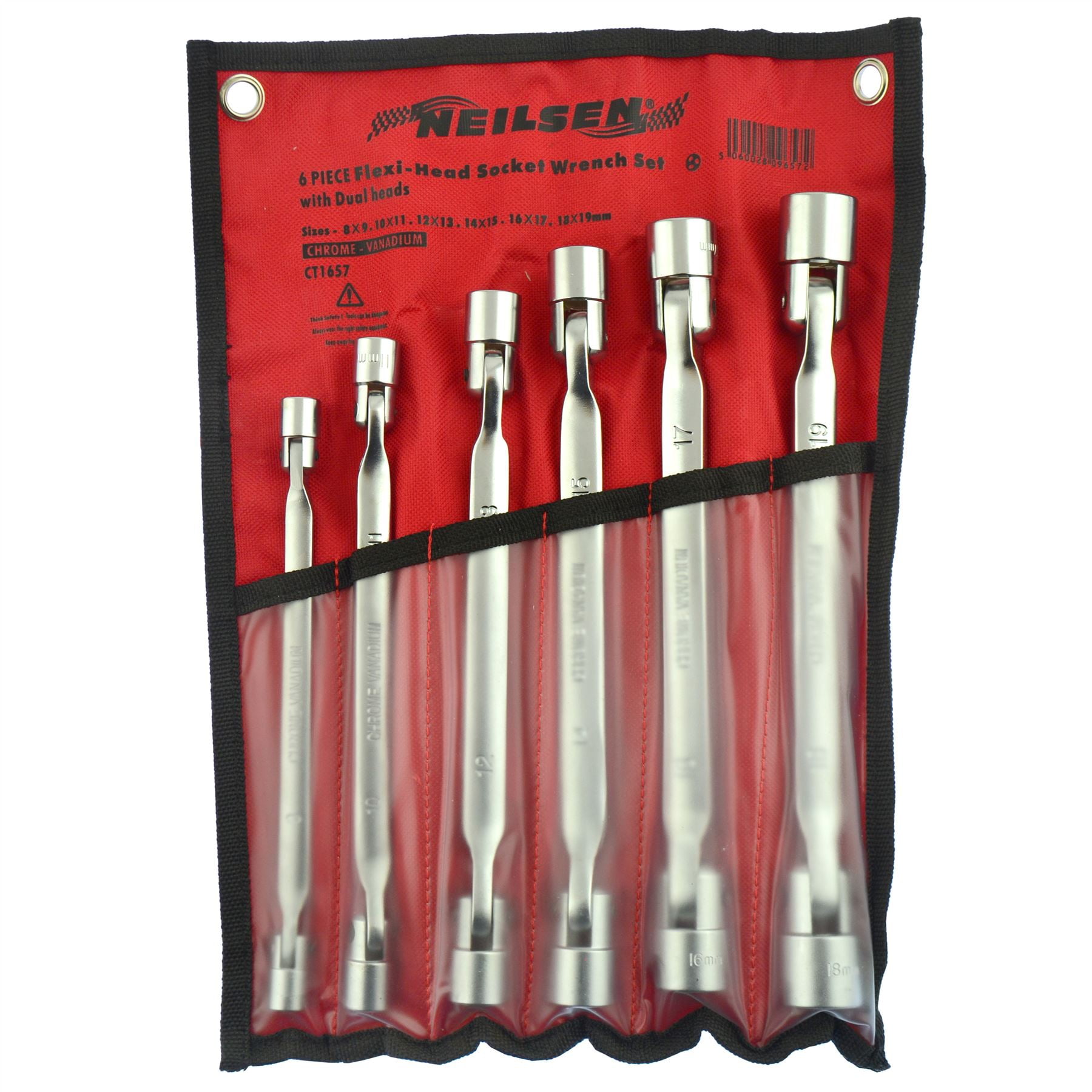 Flexi Double Ended Metric Socket Wrench Set 8mm - 19mm 12 Sizes 6pcs ...