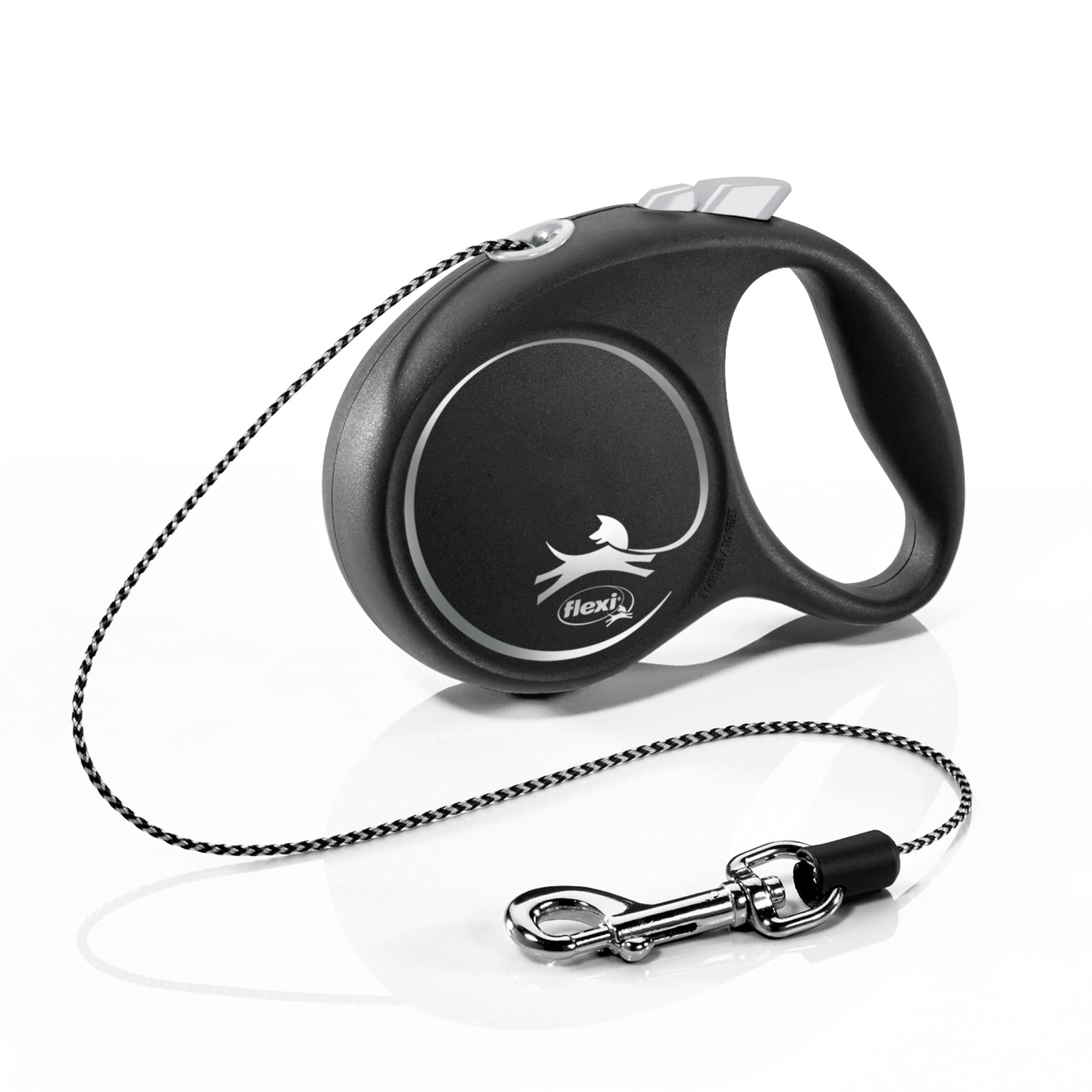 Flexi Fun Black with Silver Trim Retractable Leash, Extra Small, Dogs ...