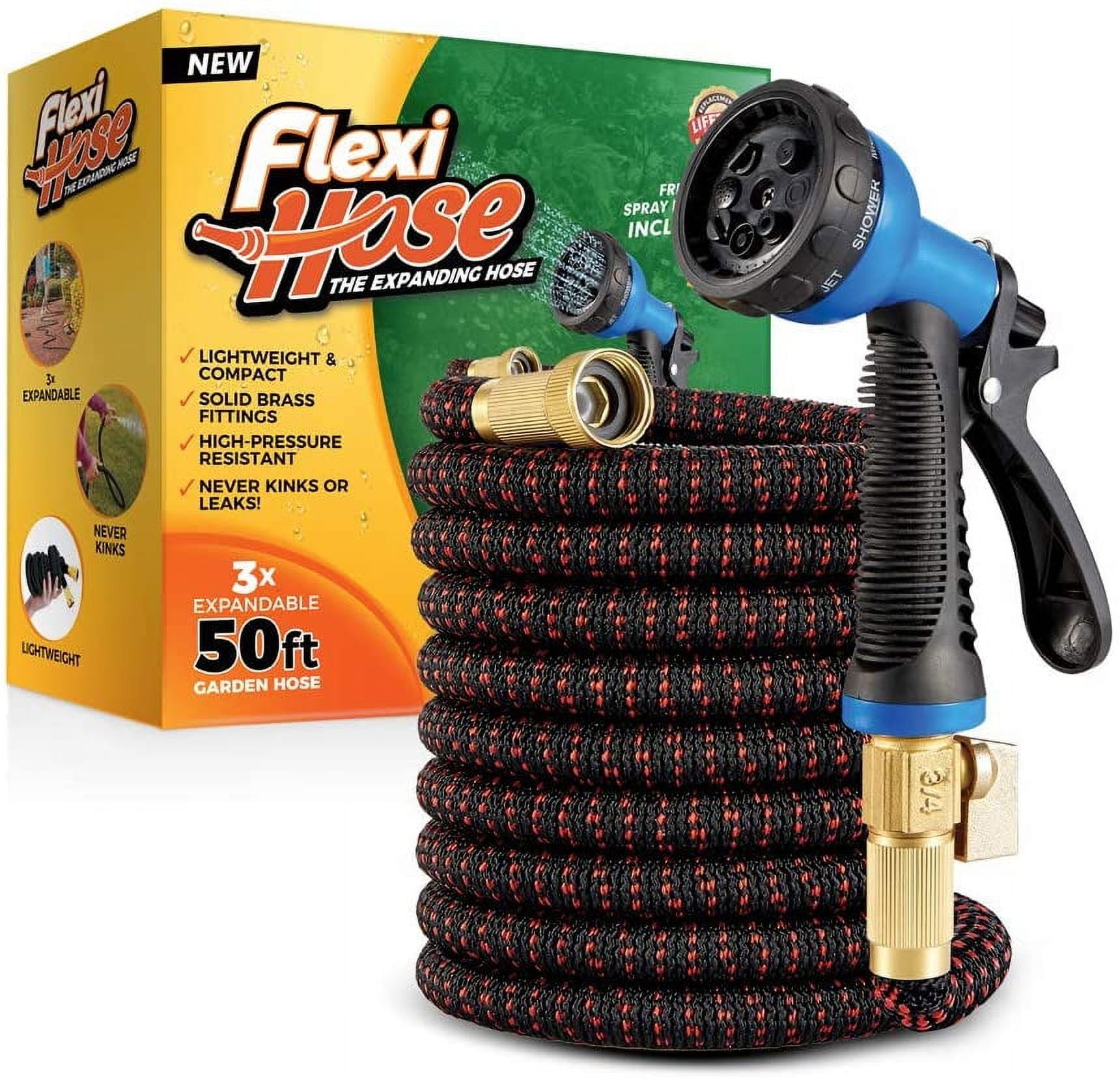 Flexi Hose Lightweight Expandable Garden Hose | No-Kink Flexibility ...